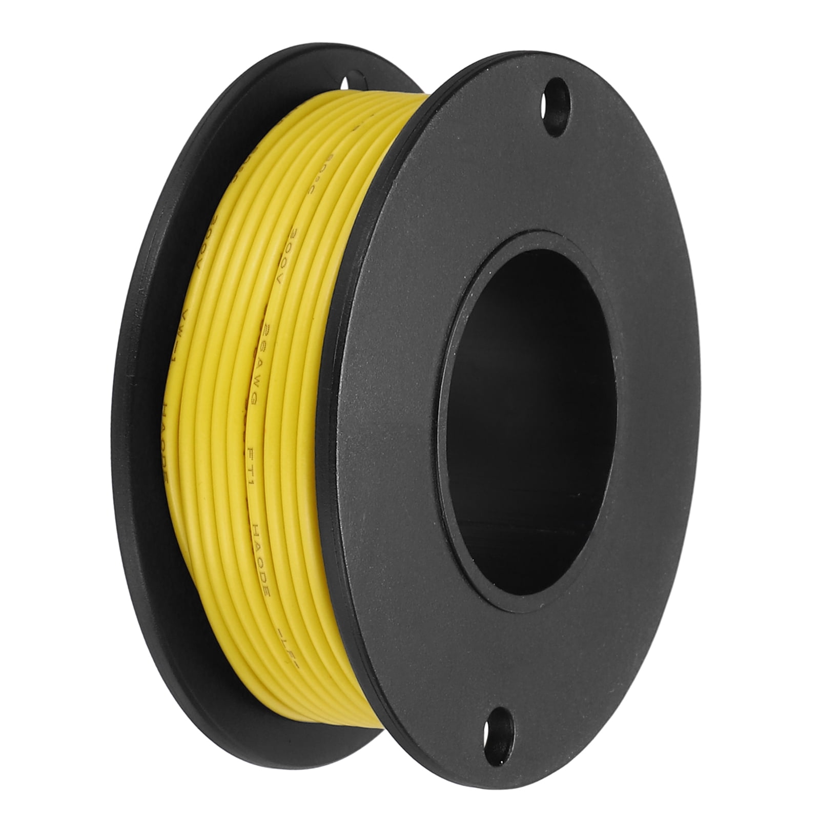 Uxcell 26AWG Stranded Wire Hookup 10M/33ft Yellow, Electrical Wire ...