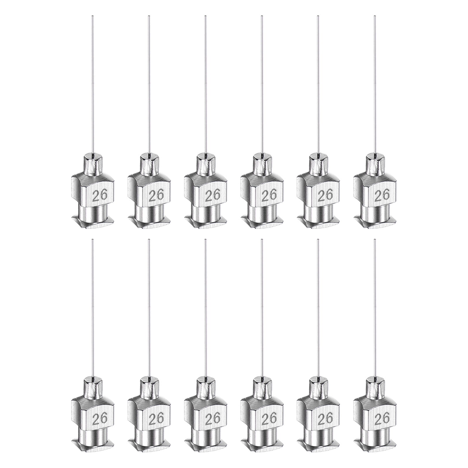 Uxcell 26G Stainless Steel Dispensing Needles, 1" Glue Needle Tube ...