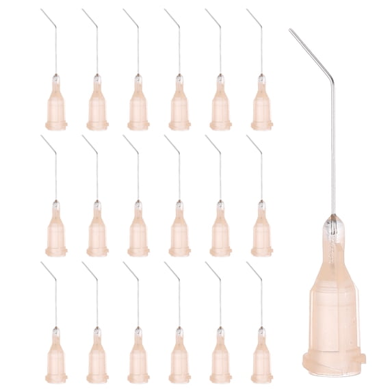 Uxcell 26Ga Angled Dispensing Needles, 66Pcs 1Inch 45° Curved ...