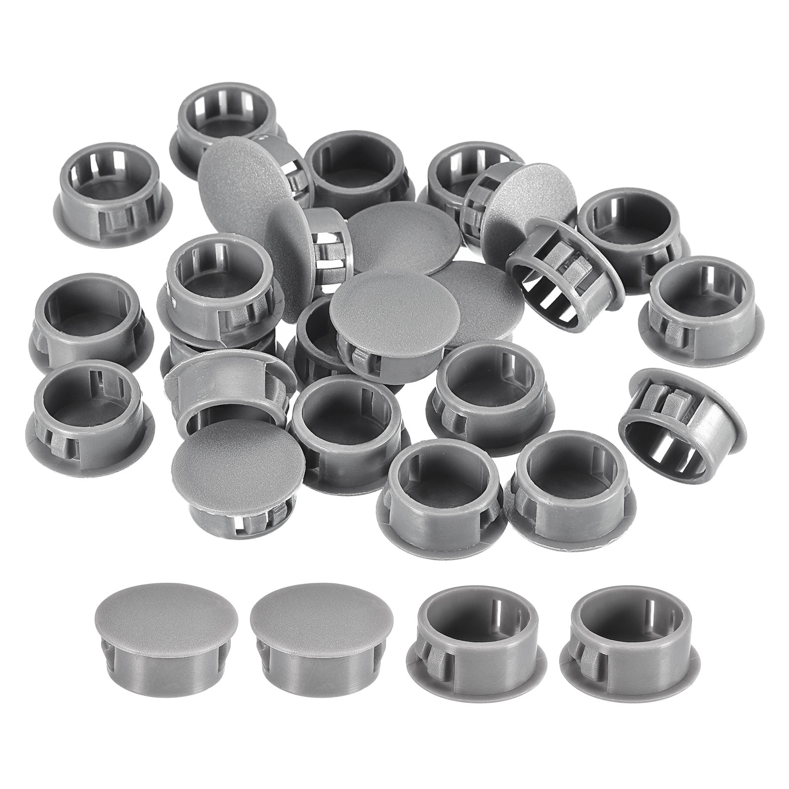 Uxcell 26Pack 7/8" Plastic Hole Plugs Panel Flush Type Knockout Locking ...