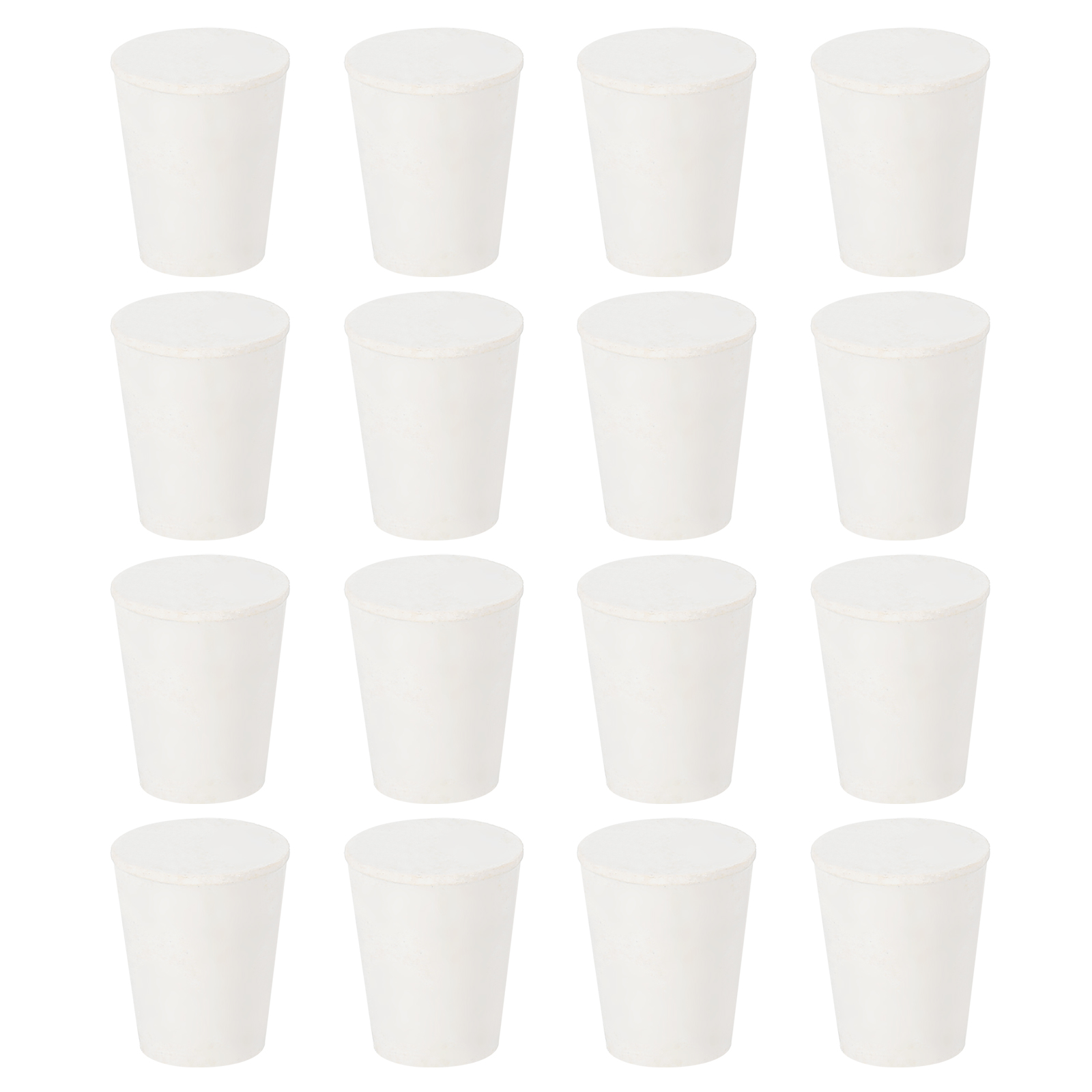 Uxcell 26Pack Solid Rubber Stoppers, White 2# Tapered Lab Plugs Lab ...