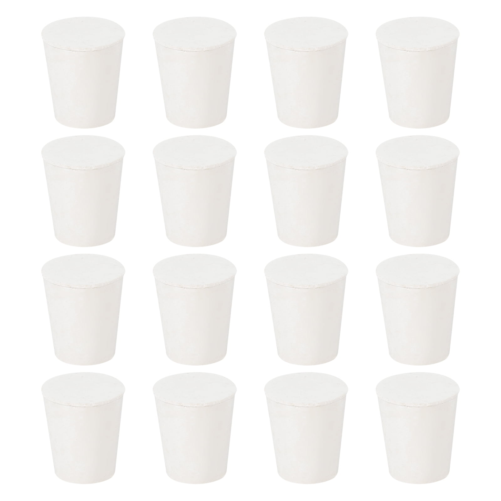 Uxcell 26Pack Solid Rubber Stoppers, White 3# Tapered Lab Plugs Lab ...
