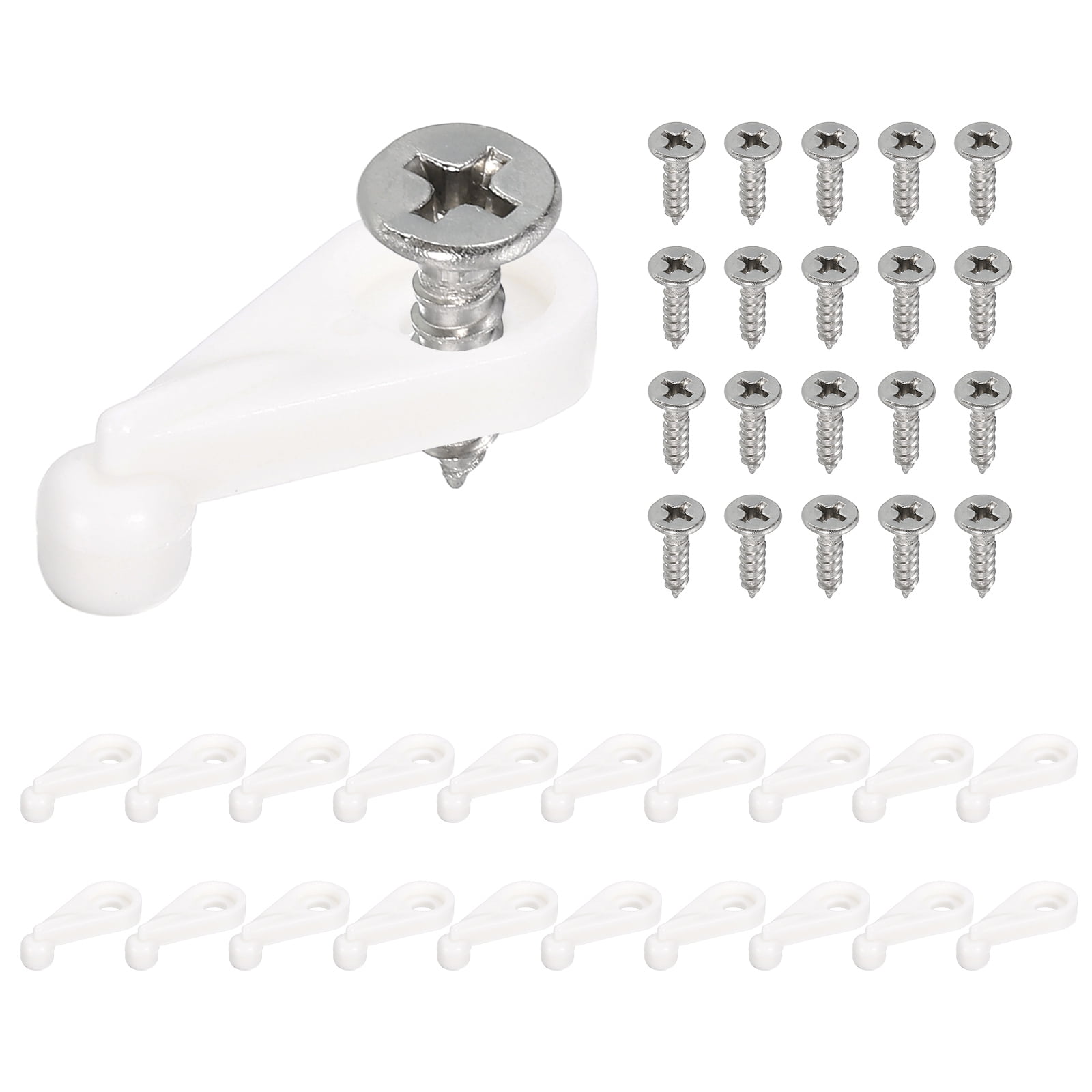 Uxcell 26Sets 25mm Plastic Glass Retainer Clips Kit for 8mm Thick Glass ...