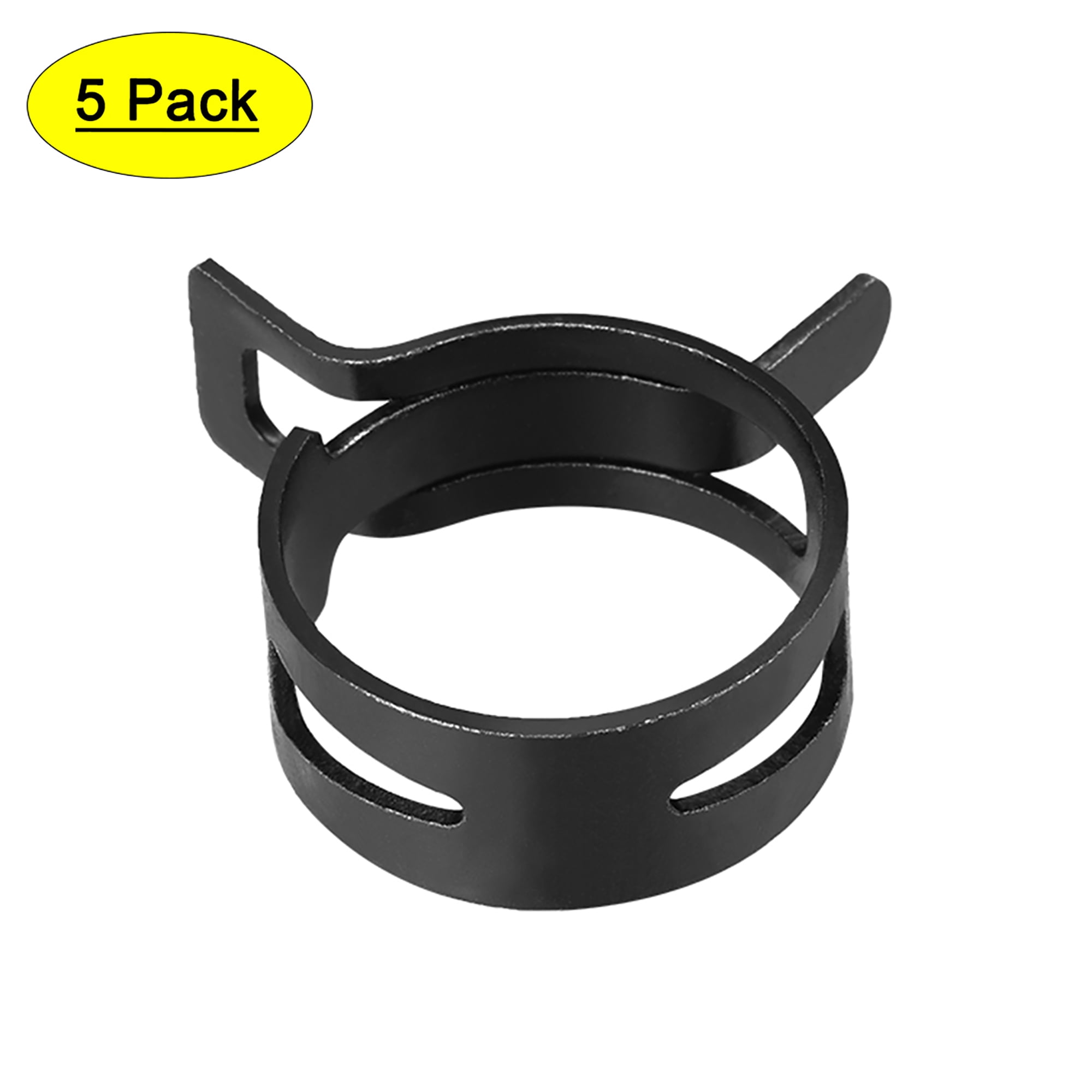 Uxcell 26mm Black Steel Band Spring Clamp for Fuel Line Silicone Hose 5 ...