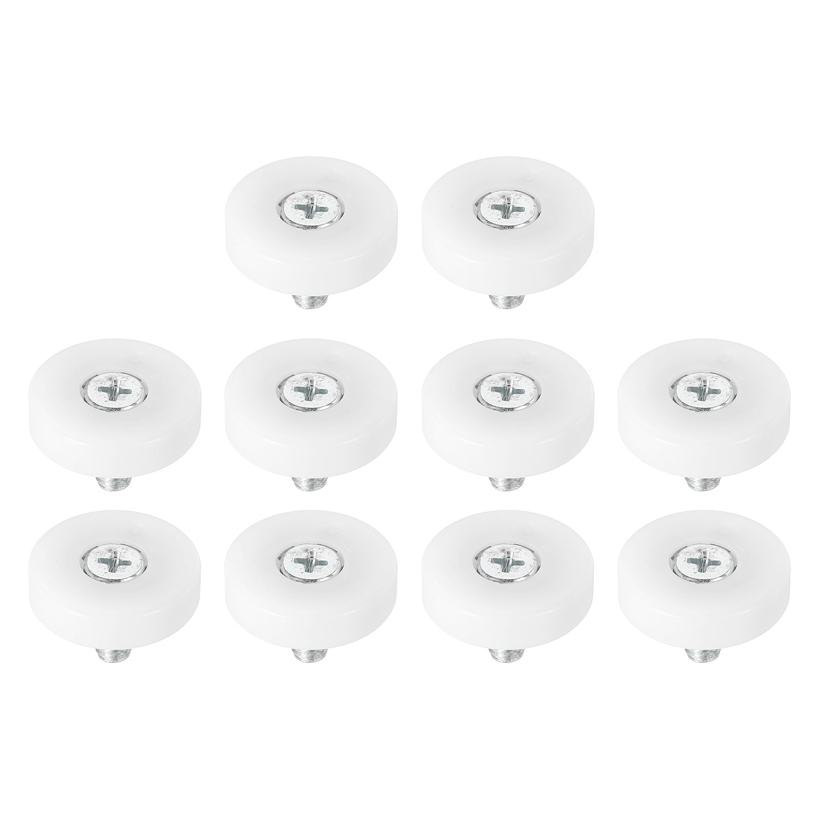 Uxcell 26mm Drawer Rollers, 10 Plastic Drawer Pulley Replacement Wheels ...