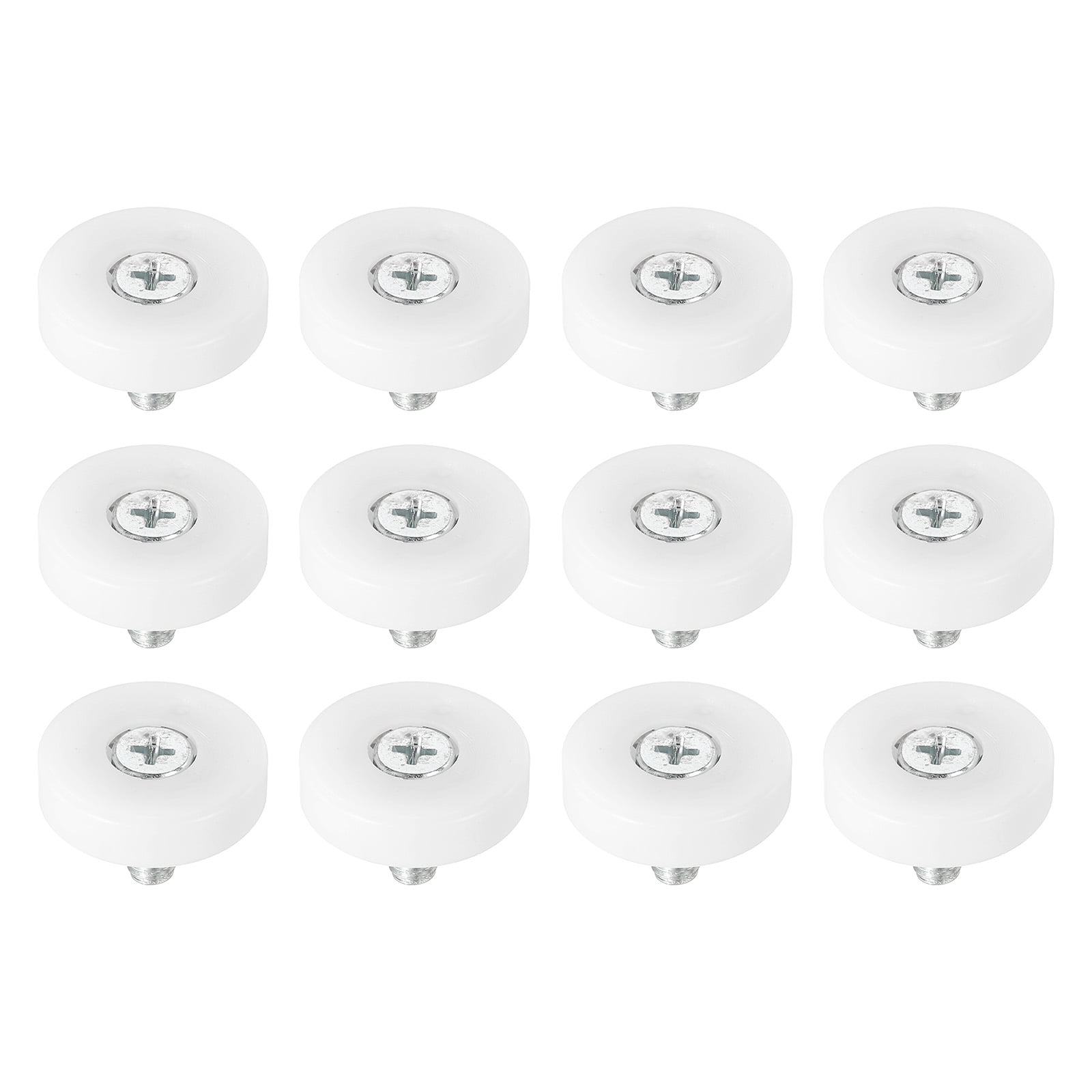 Uxcell 26mm Drawer Rollers, 12 Plastic Drawer Pulley Replacement Wheels ...