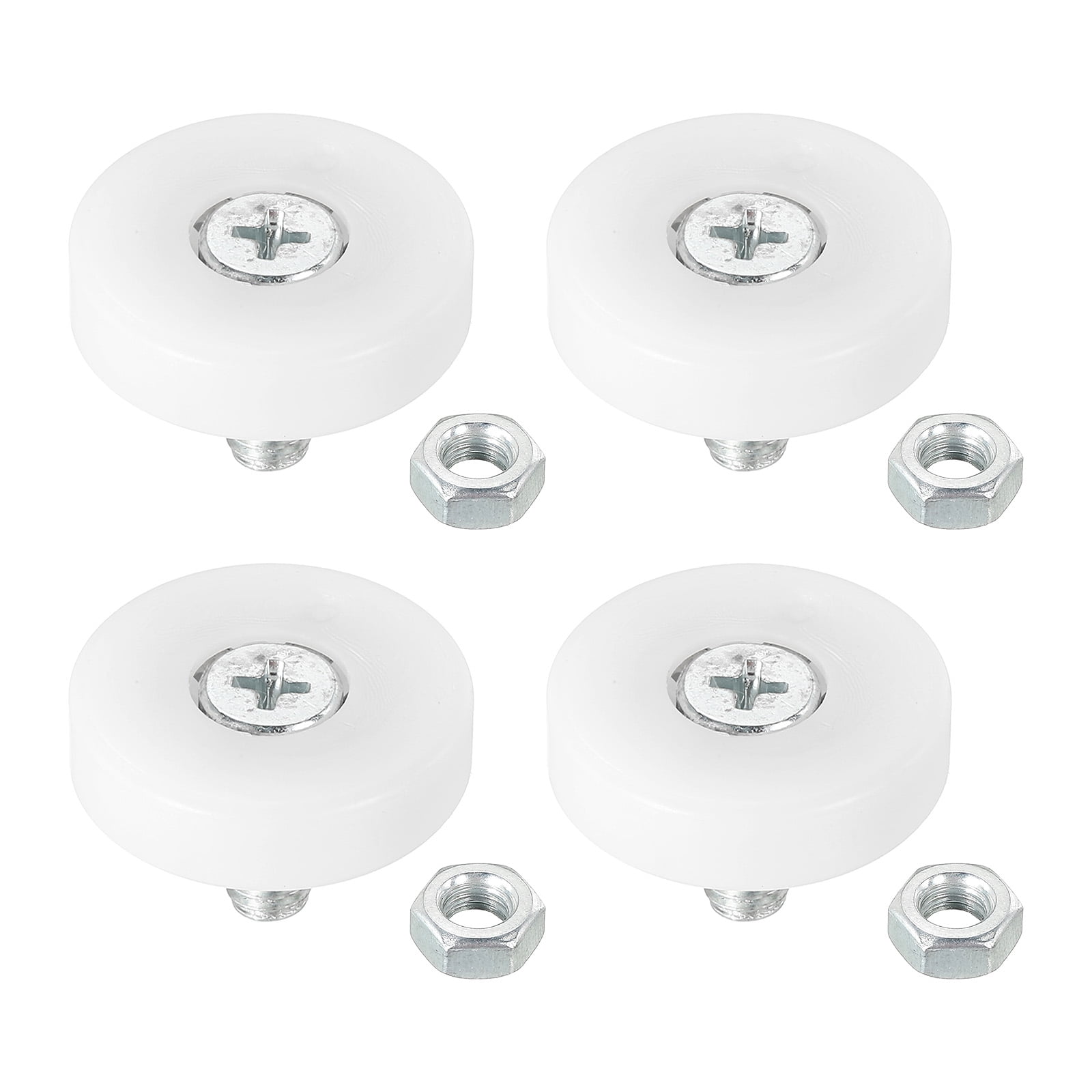 Uxcell 26mm Drawer Rollers, 4 Plastic Drawer Pulley Replacement Wheels ...