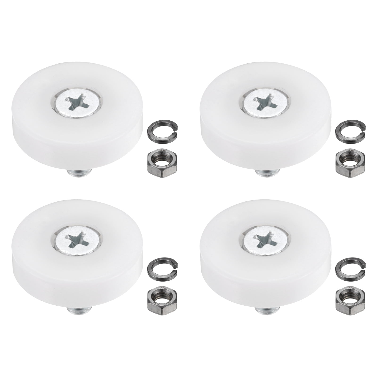 Uxcell 26mm Drawer Rollers, Nylon Positioning Pulleys with Spring ...