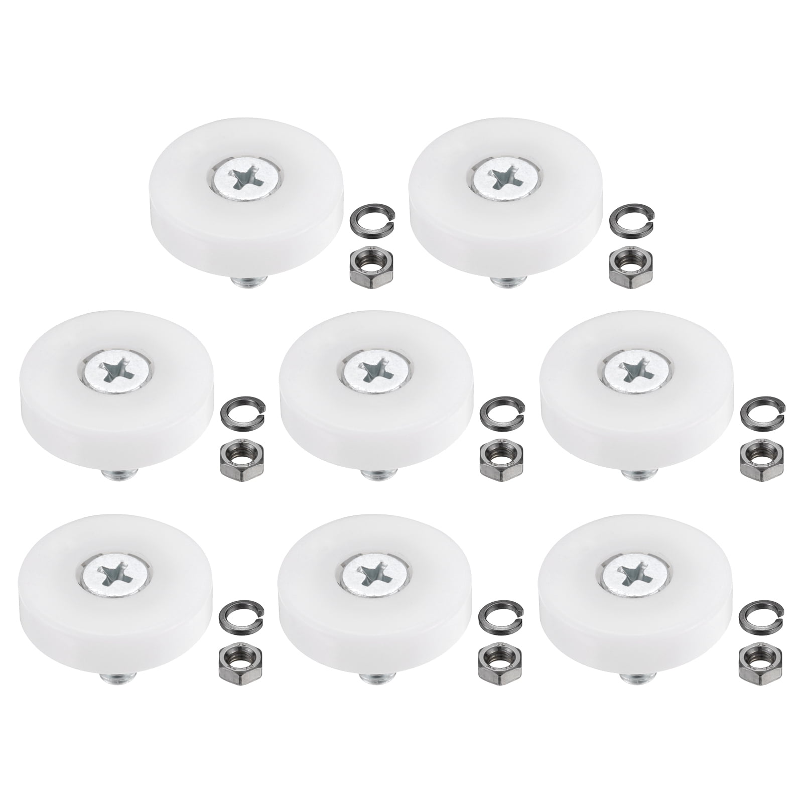 Uxcell 26mm Drawer Rollers, Nylon Positioning Pulleys with Spring ...