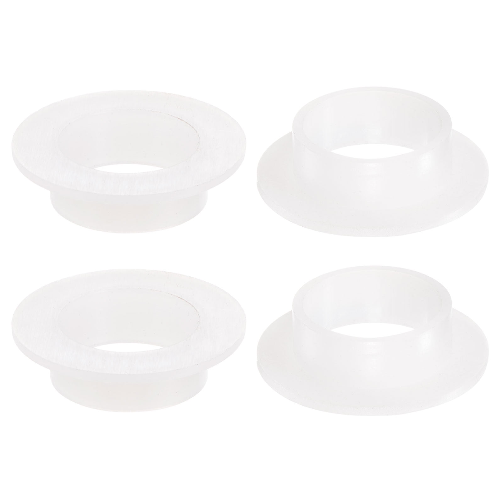 Uxcell 26mmx30mmx12mm Flanged Sleeve Bearings Nylon Bushings, White 4 ...