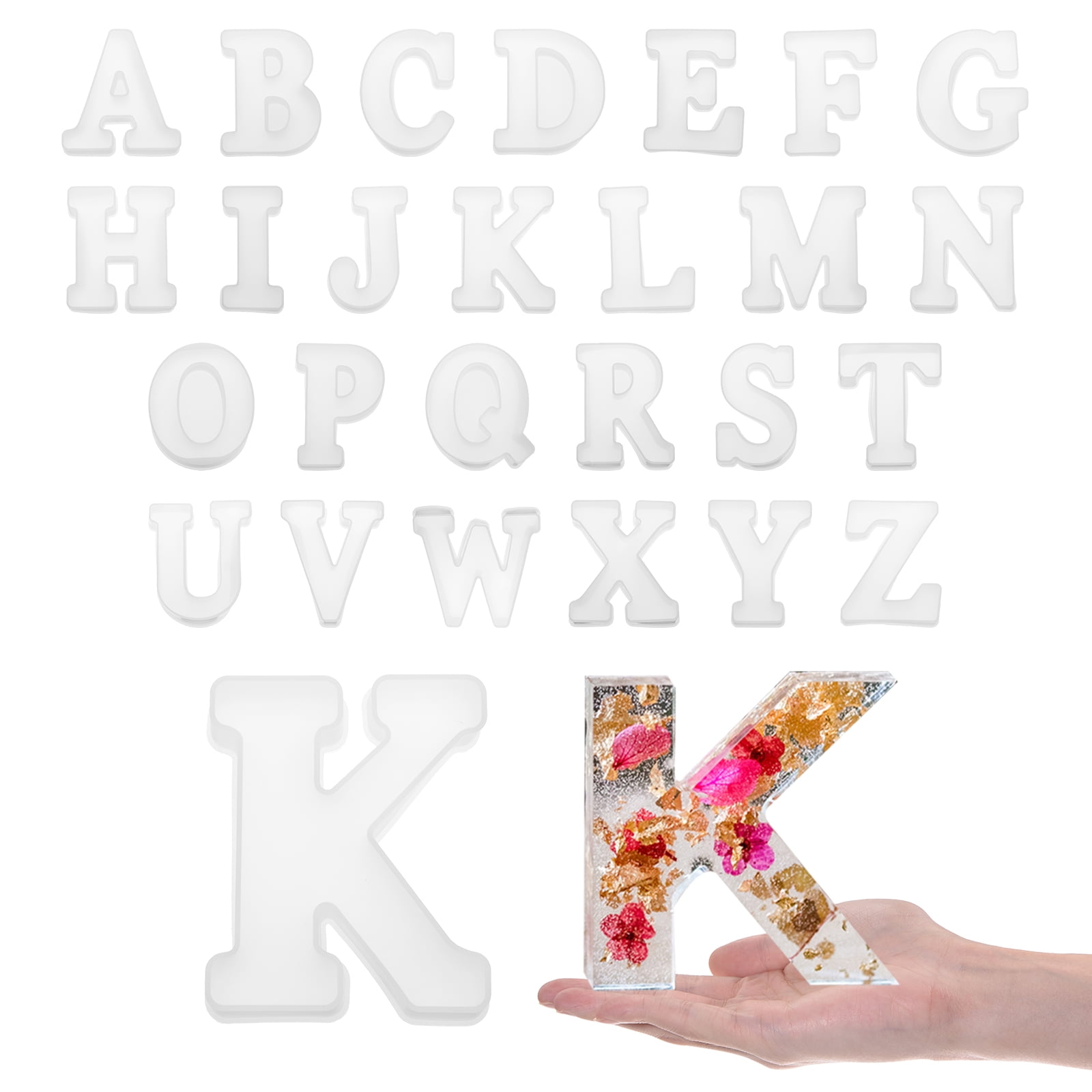 Uxcell 26packs Large Letter Resin Molding 6" A to Z Capital English ...