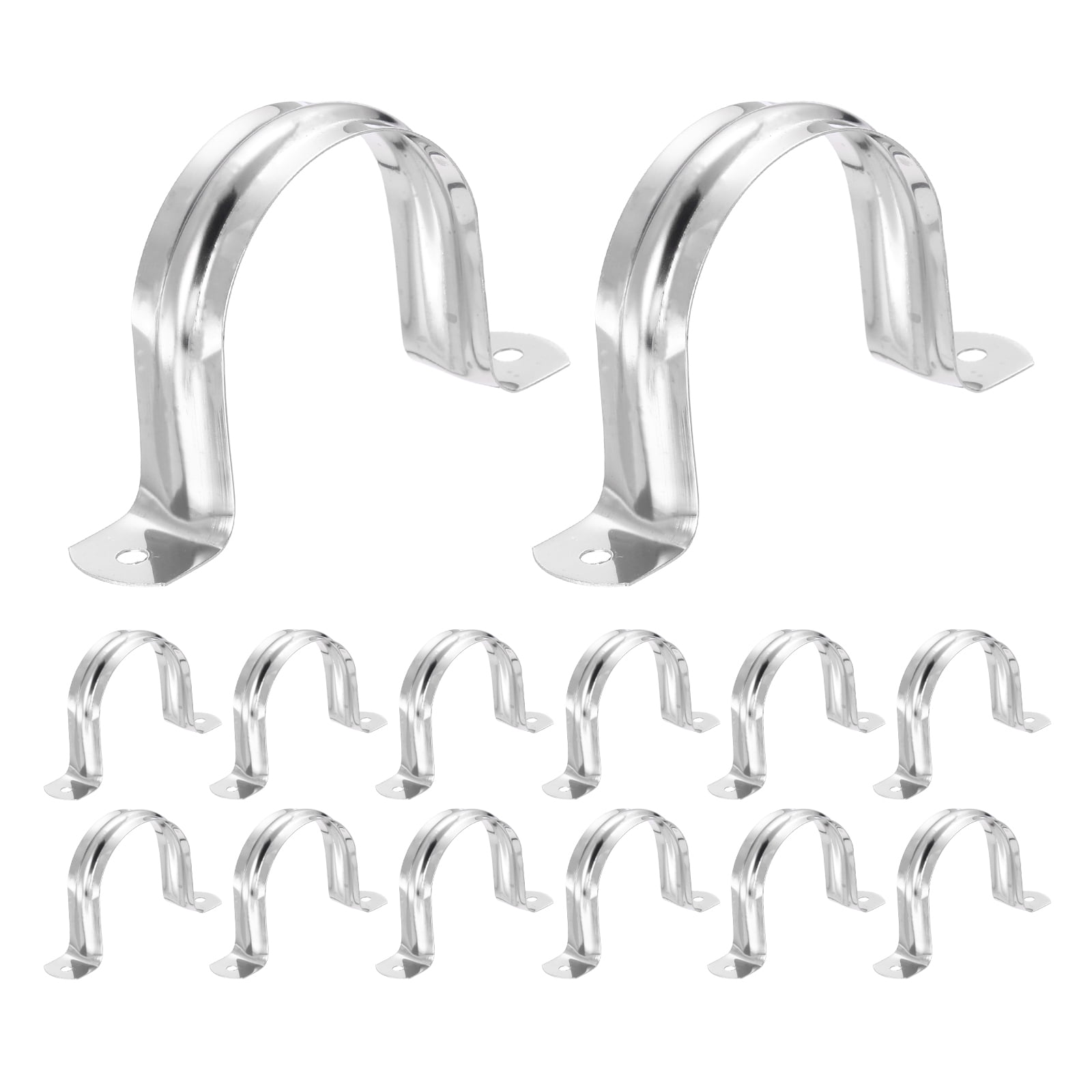 Uxcell 26pcs Conduit Clamp 2 Inch, 1 Hole Stainless Steel Pipe Strap, U ...