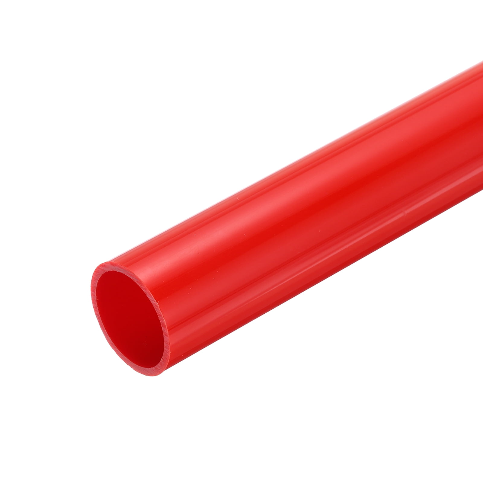 Uxcell Rigid Round Pipe Red High Impact for Water Pipe 1.07 x 1.26 ...