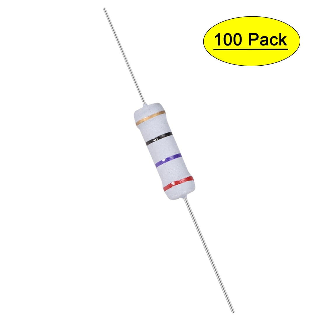 Uxcell 27 Ohm 2W ±5% Tolerance Axile Lead Metal Oxide Film Resistor 100 ...