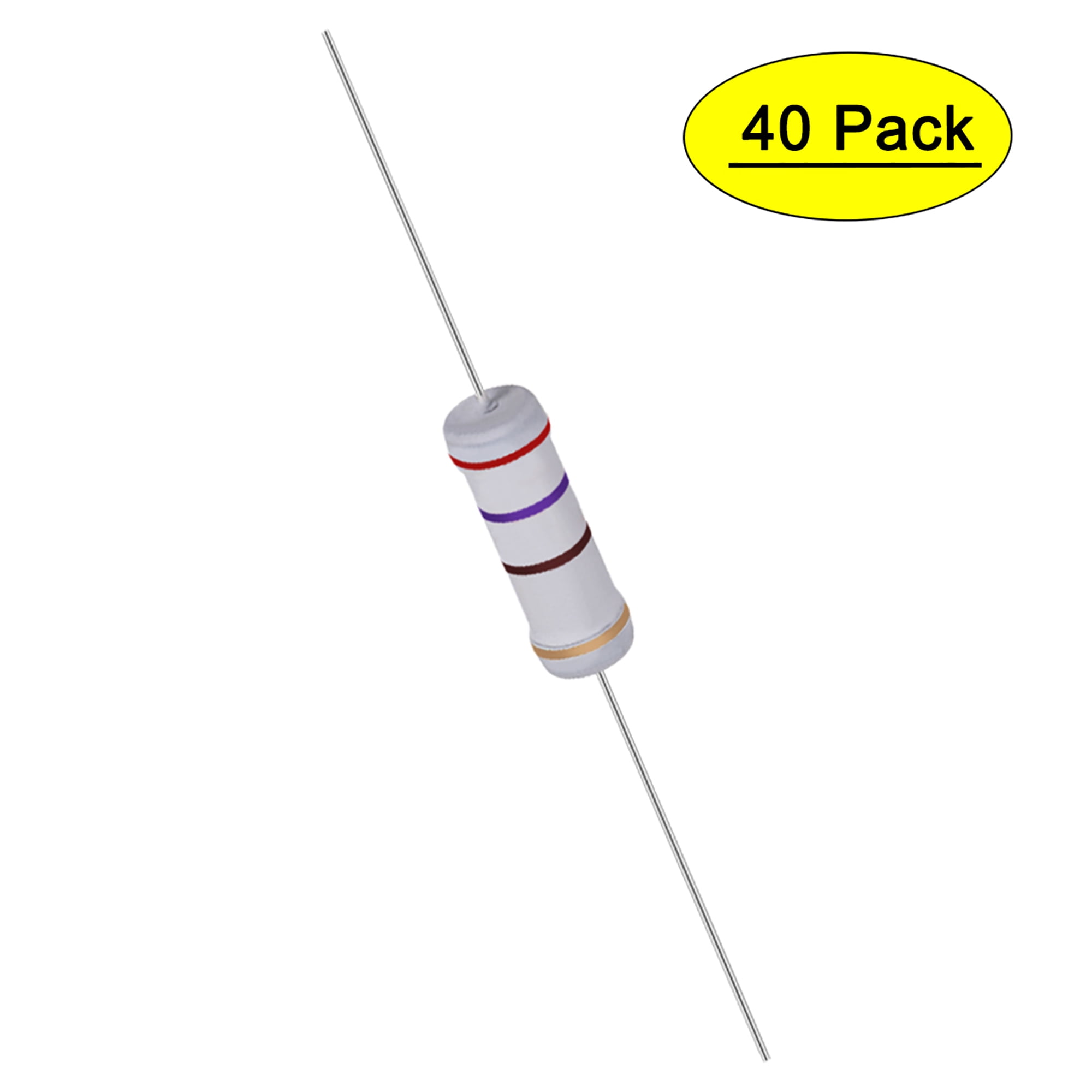 Uxcell 270 Ohm 3W ±5% Tolerance Axile Lead Metal Oxide Film Resistor 40 ...