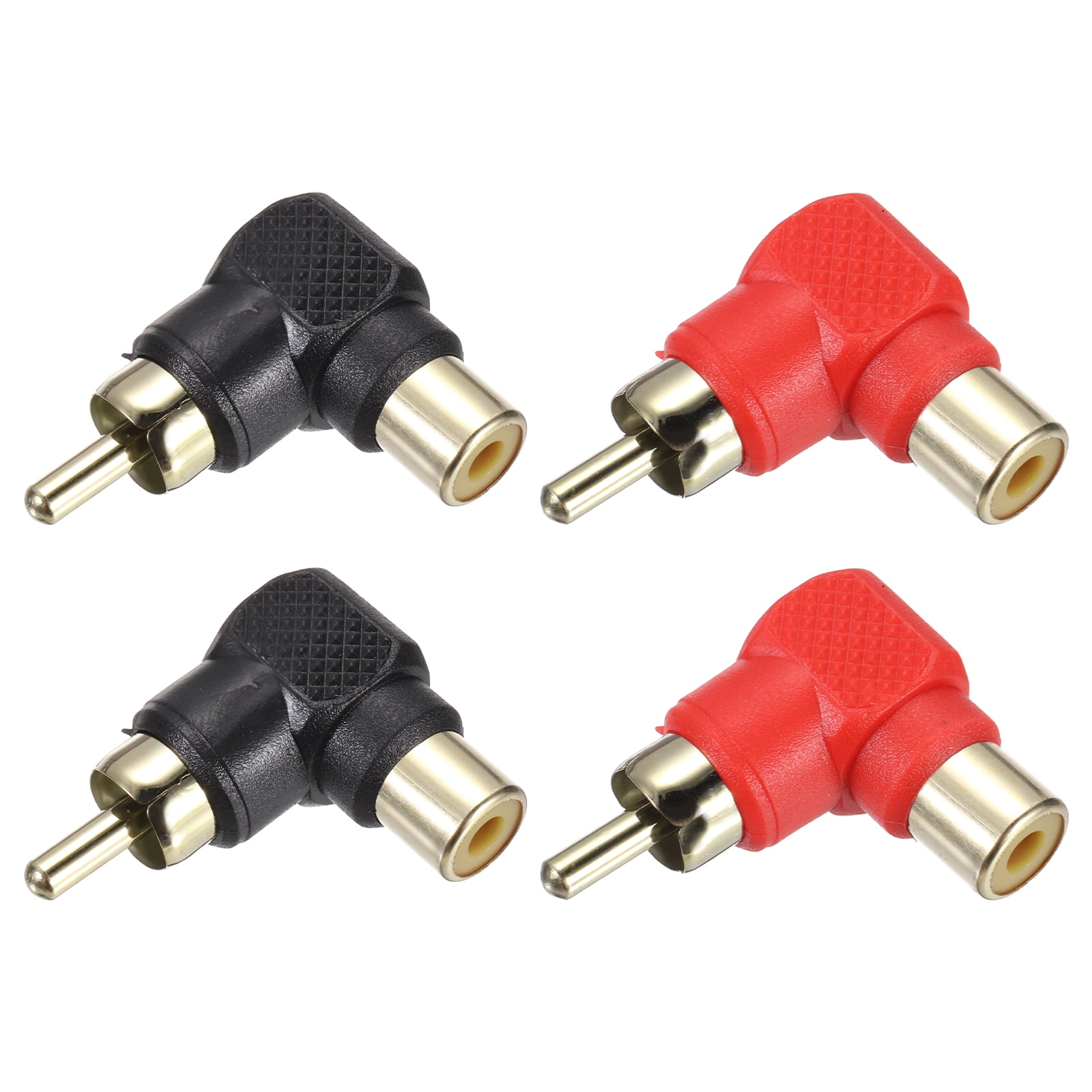 Uxcell 270RCA Solderless Male Plug Gold Plated Stereo Audio Connector Adapter Jack Plug RCA ...