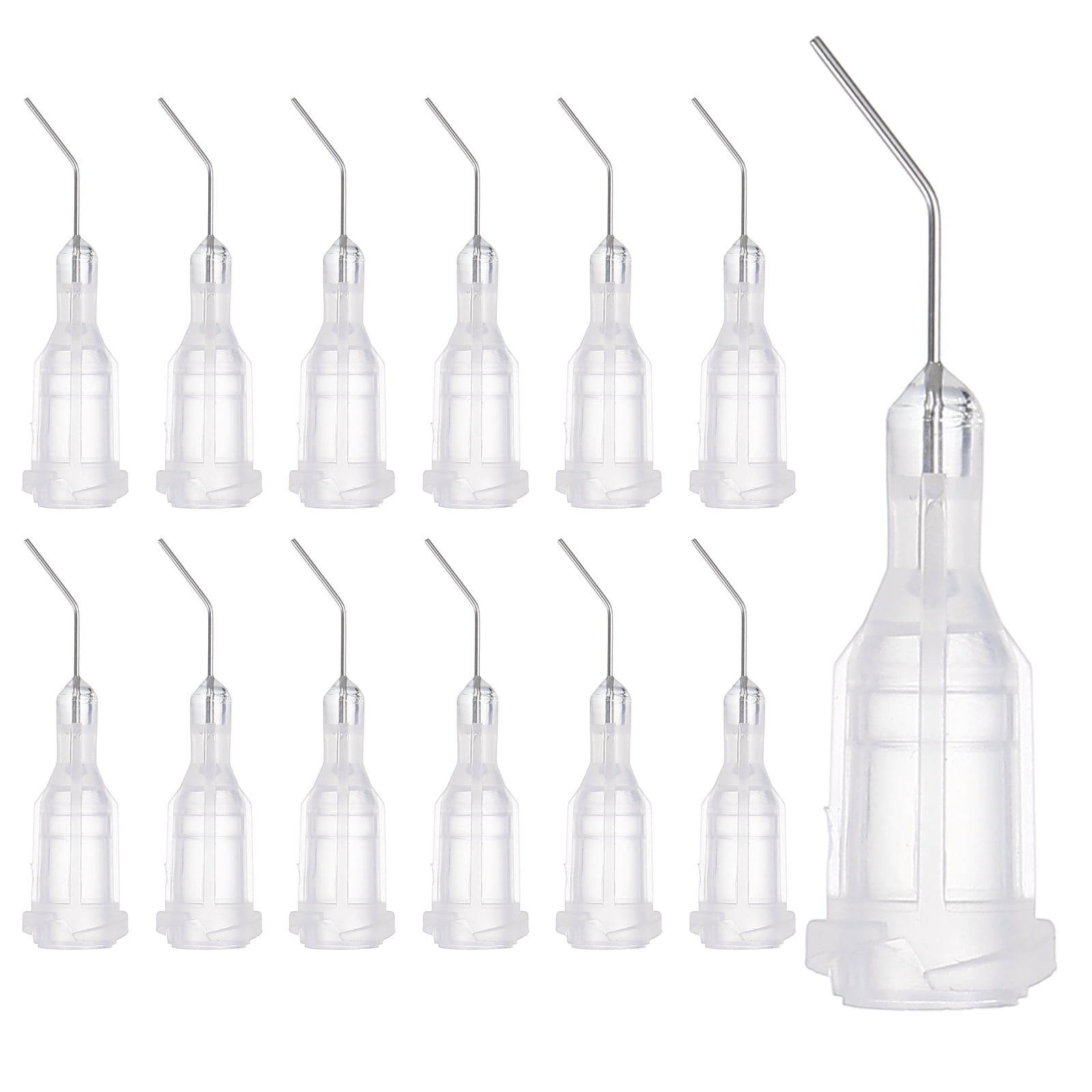 Uxcell 27Ga Angled Dispensing Needles, 25Pcs 0.5Inch 45° Curved ...