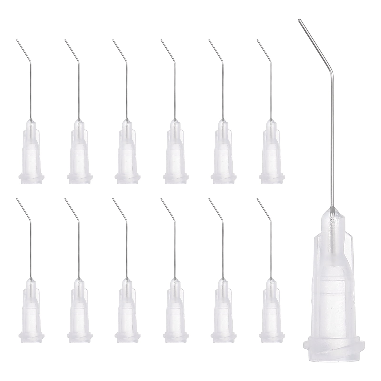 Uxcell 27Ga Angled Dispensing Needles, 25Pcs 1Inch 45° Curved ...