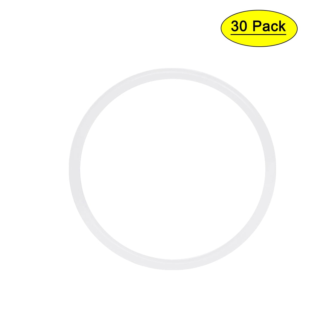Uxcell 27mm OD 24mm ID 1.5mm Width Silicone Seal O-Rings White 30 Pack ...