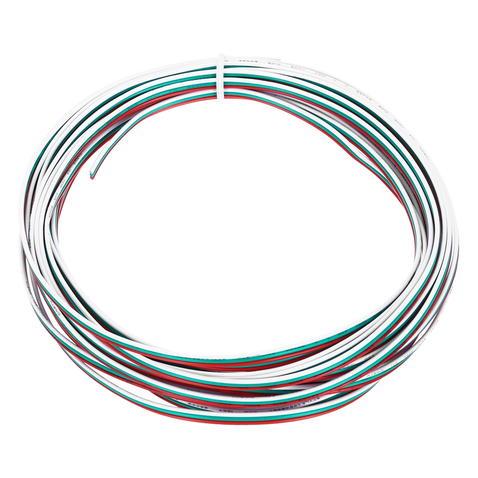 Uxcell 28 Gauge 3 Conductor Electrical Wire Tinned Copper Cable 25FT ...