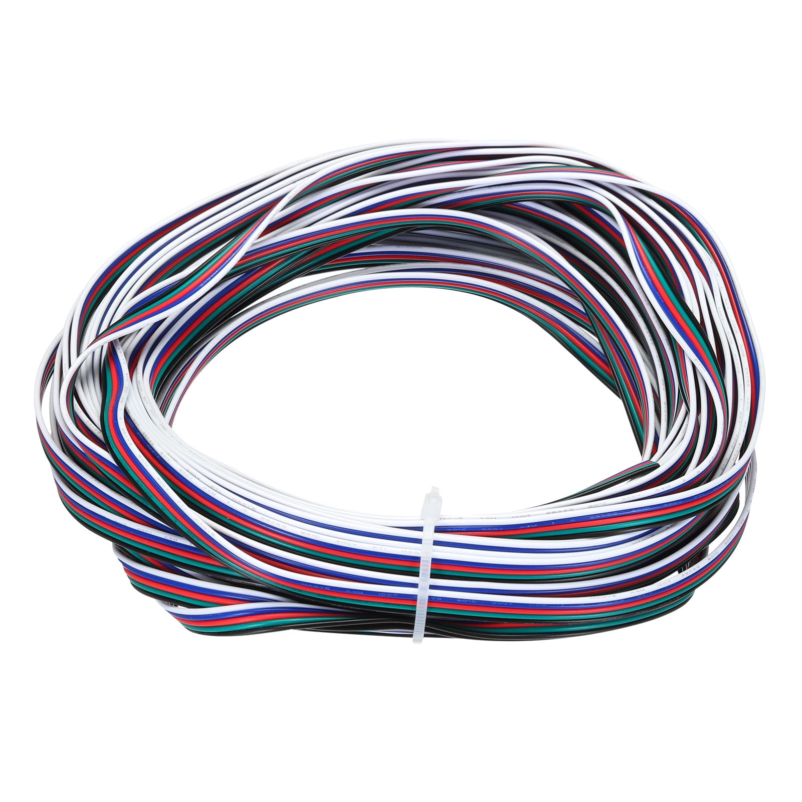 Uxcell 28 Gauge 5 Conductor Electrical Wire Tinned Copper Cable 49FT ...