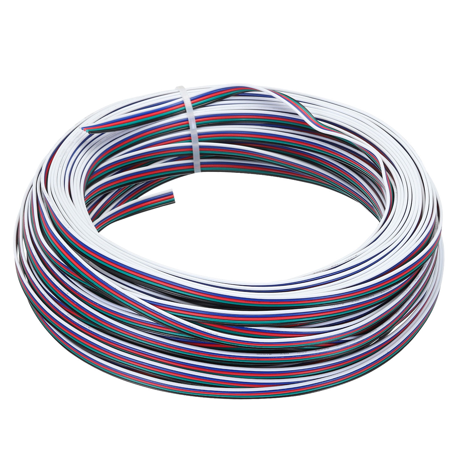 Uxcell 28 Gauge 5 Conductor Electrical Wire Tinned Copper Cable 98FT ...