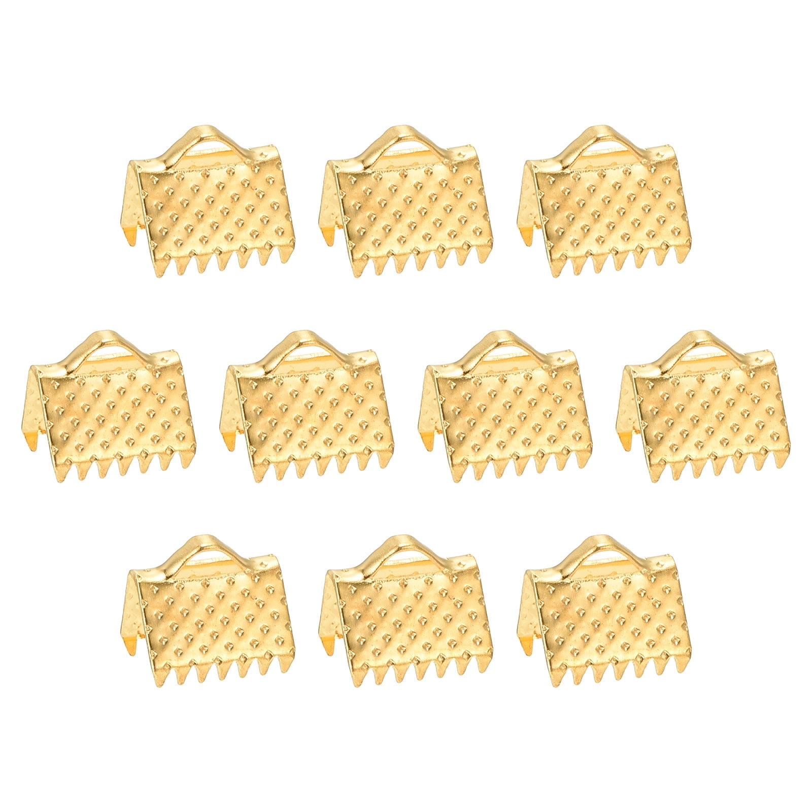 Uxcell 280Pcs Ribbon Crimp Clamp Ends, 8mm Bookmark Pinch Crimp Ends ...