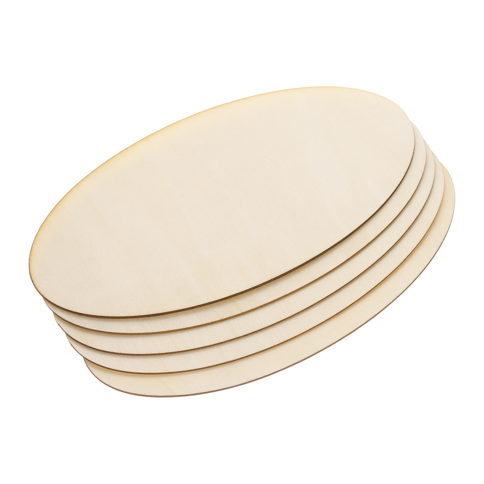 Uxcell 280x140mm Wood Pieces, 5 Pack Unfinished Oval Wood Shapes Blank ...