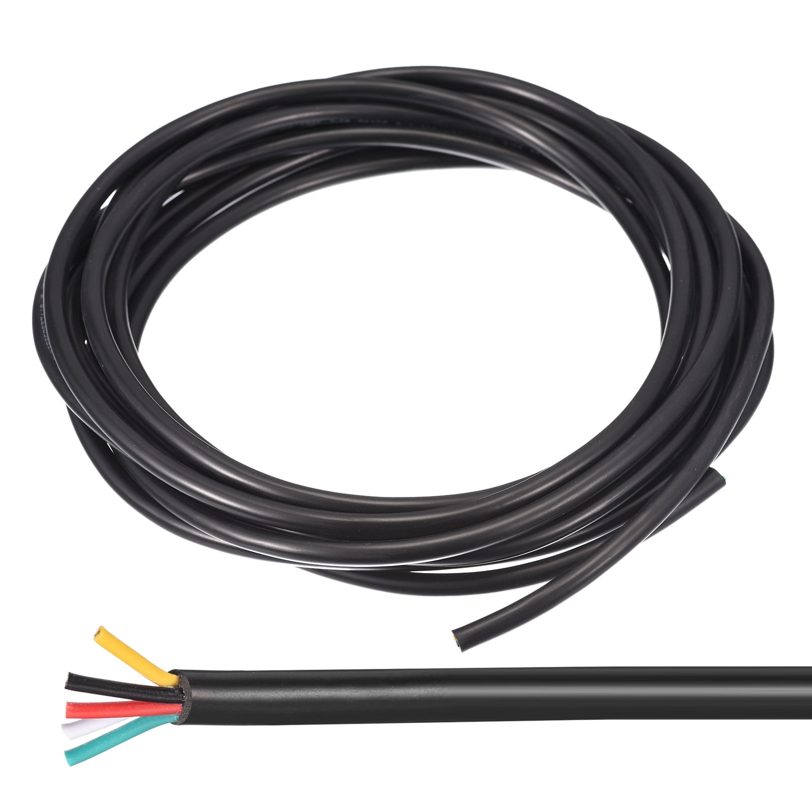 Uxcell 28AWG Electrical Wire 5 Conductors Tinned Copper 9.8Ft Low ...