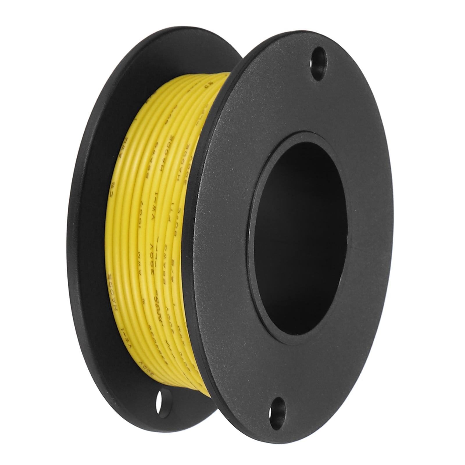 Uxcell 28AWG Stranded Wire PVC Hookup 10M/33ft Yellow, Electrical Wire ...