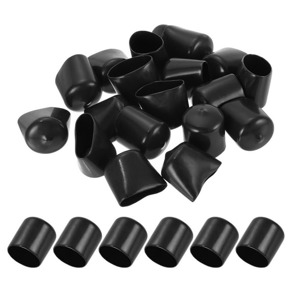 Uxcell 28MM Vinyl Rubber End Caps, 20 Pack Round Bolt Screw Covers Caps ...