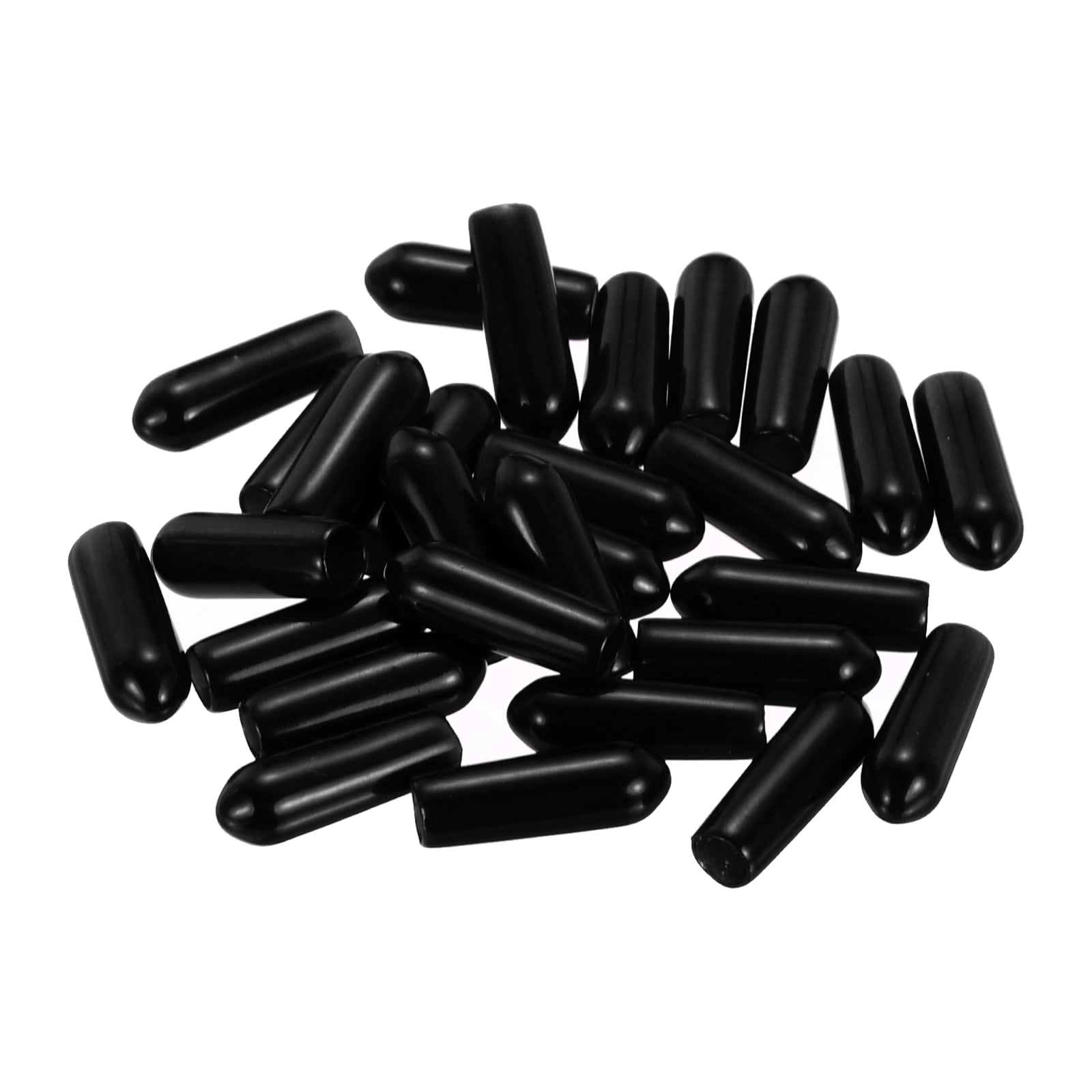 Uxcell 28Pcs Silicone End Caps, 4.5mm(3/16") ID 16mm(5/8") Height Round ...