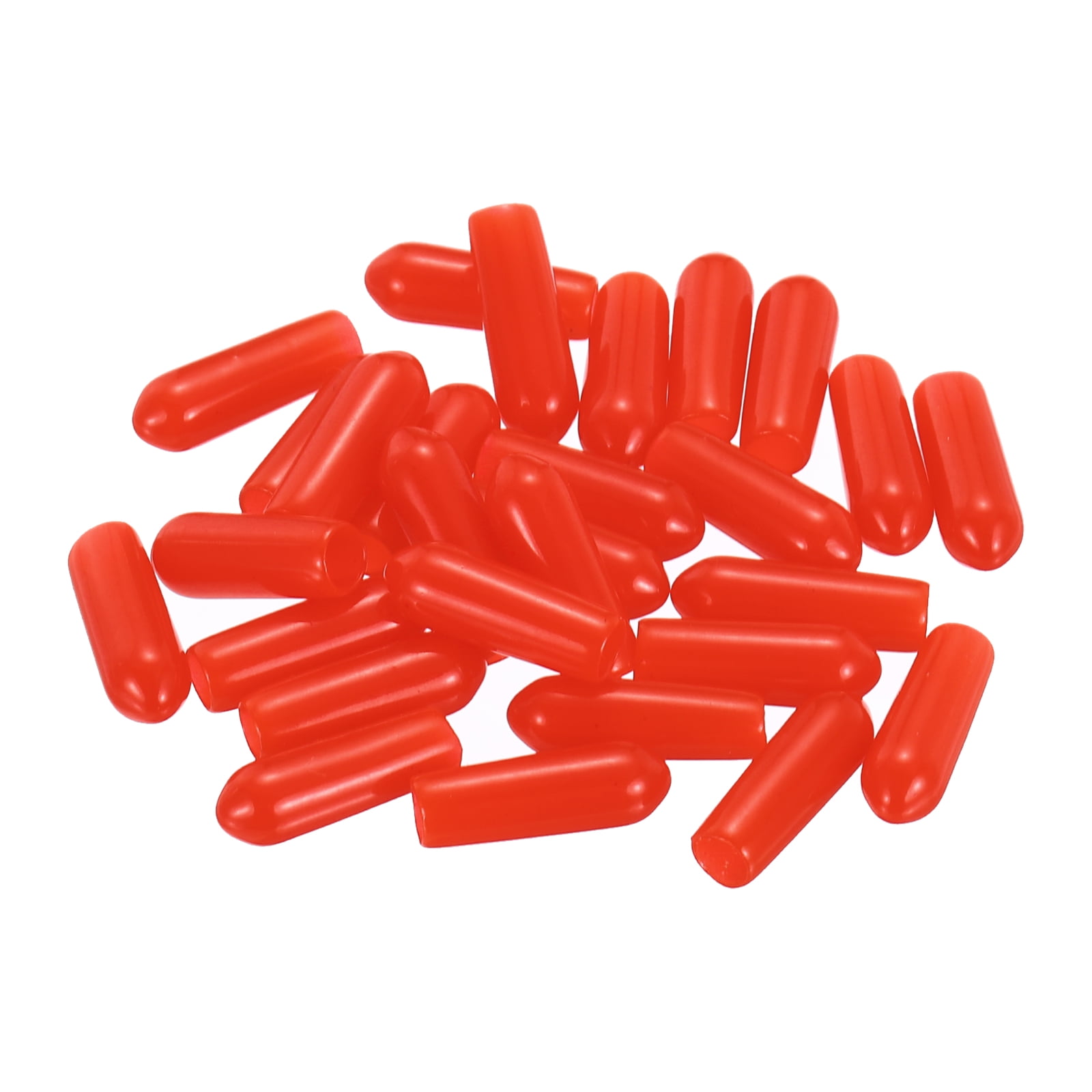 Uxcell 28Pcs Silicone End Caps, 4.5mm(3/16") ID14mm(9/16") Height Round Screw Thread Protectors ...
