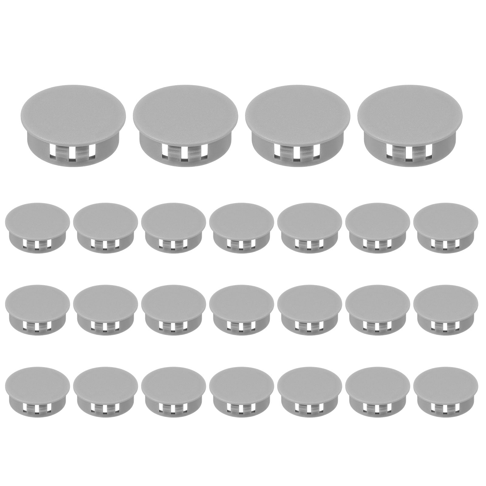 Uxcell 28mm/1-1/8" Plastic Hole Plugs, Flush Type Round Plug Snap in ...