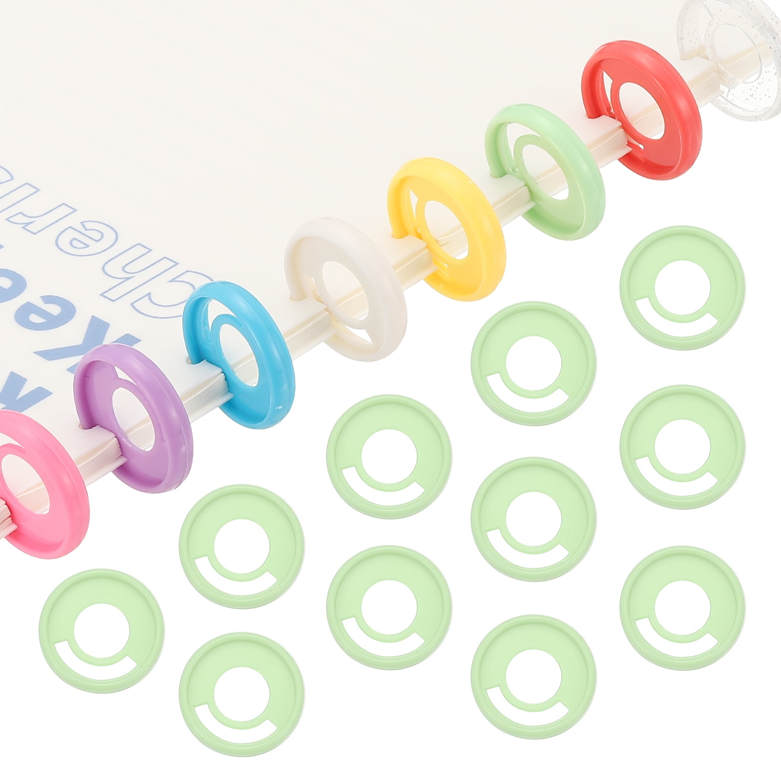 Uxcell 28mm 1.1" Plastic Round Book Binding Discs, Pale Green Pcs ...