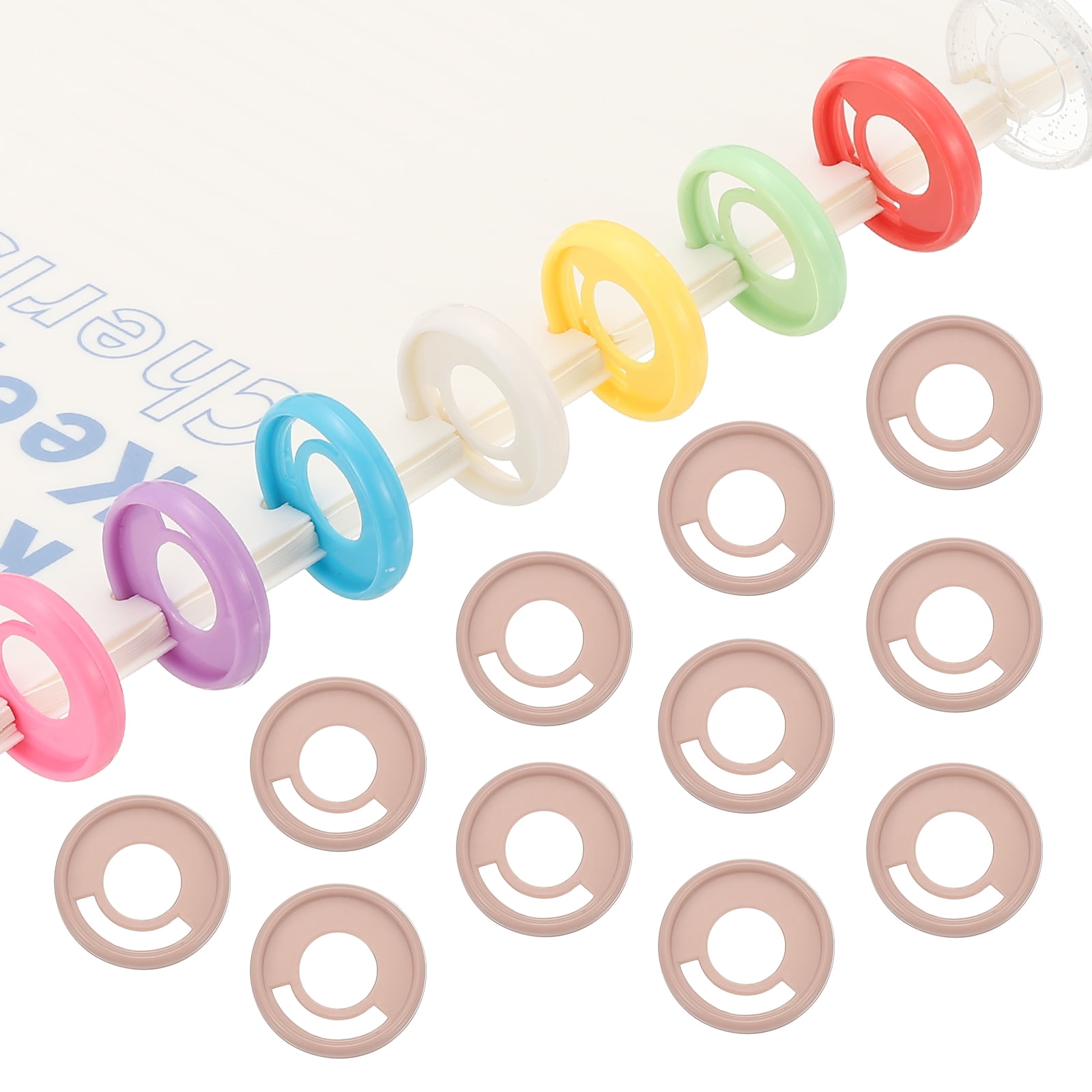 Uxcell 28mm 1.1" Plastic Round Book Binding Discs, Pale Pink Pcs ...