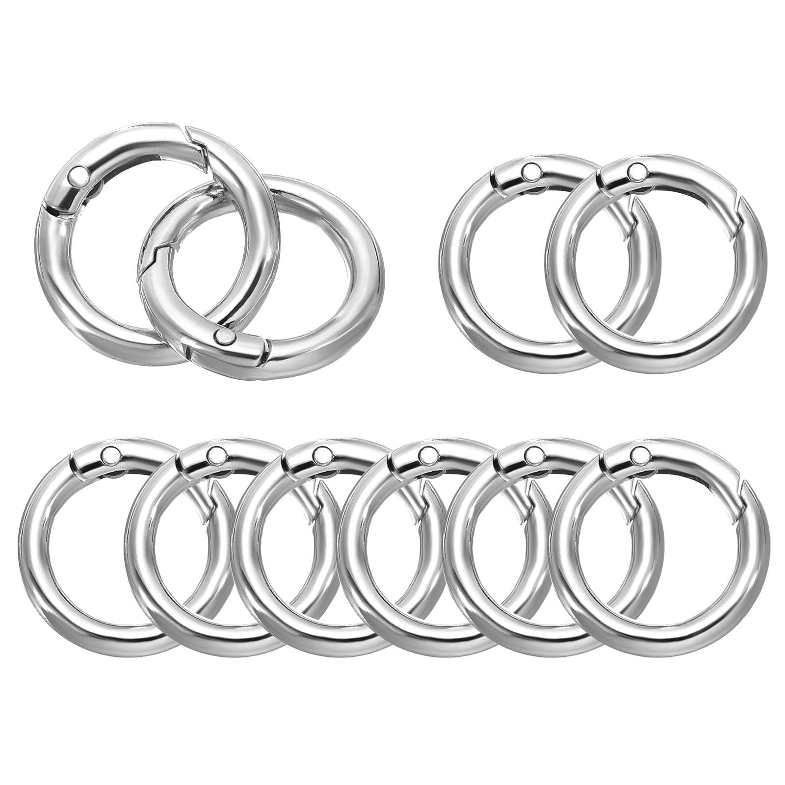 Uxcell 28mm OD Spring O Rings Round Clasp Clip Trigger Snap Spring ...
