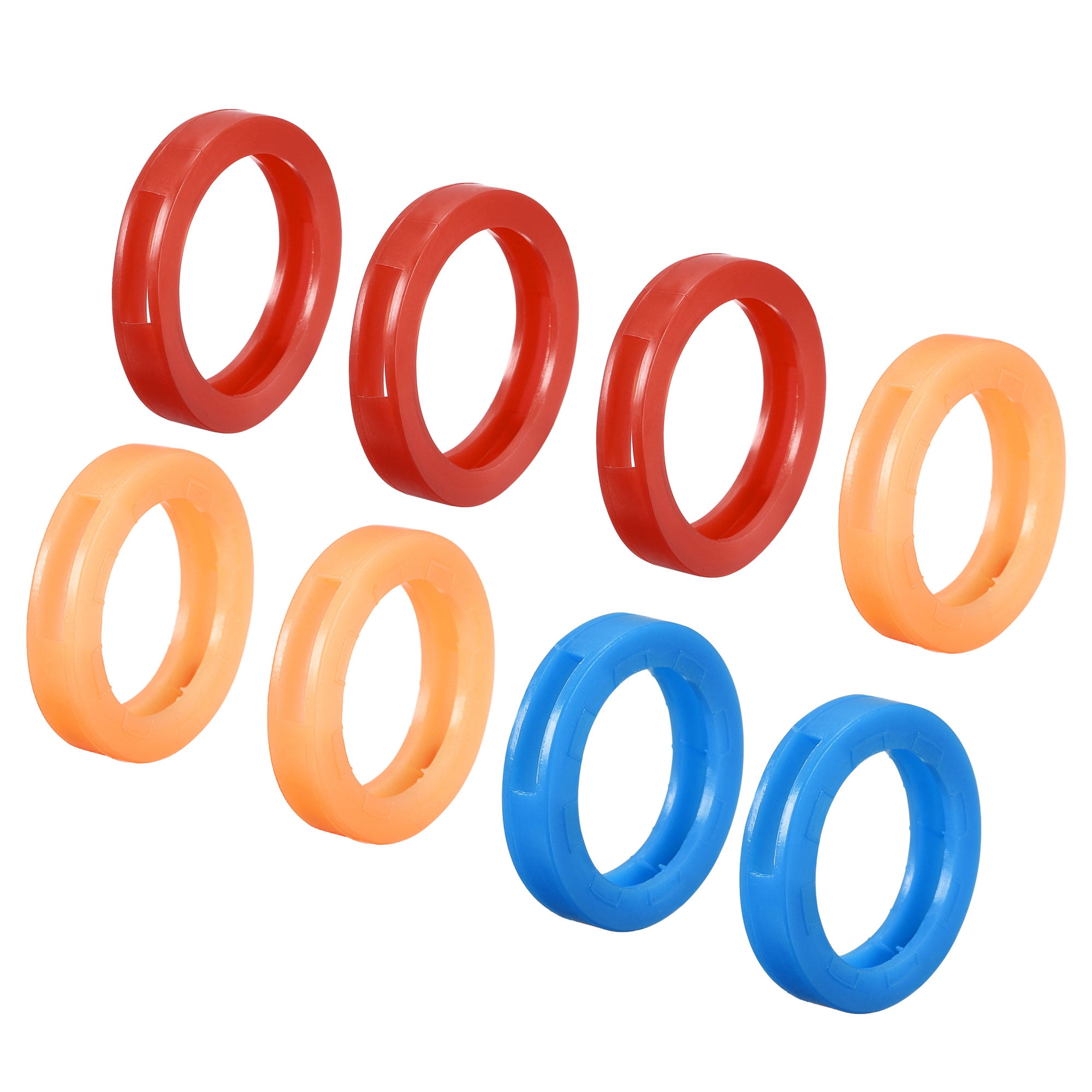 Uxcell 28mm Silicone Identifier Coding Tags Sleeve Key Cap Rings Cover ...
