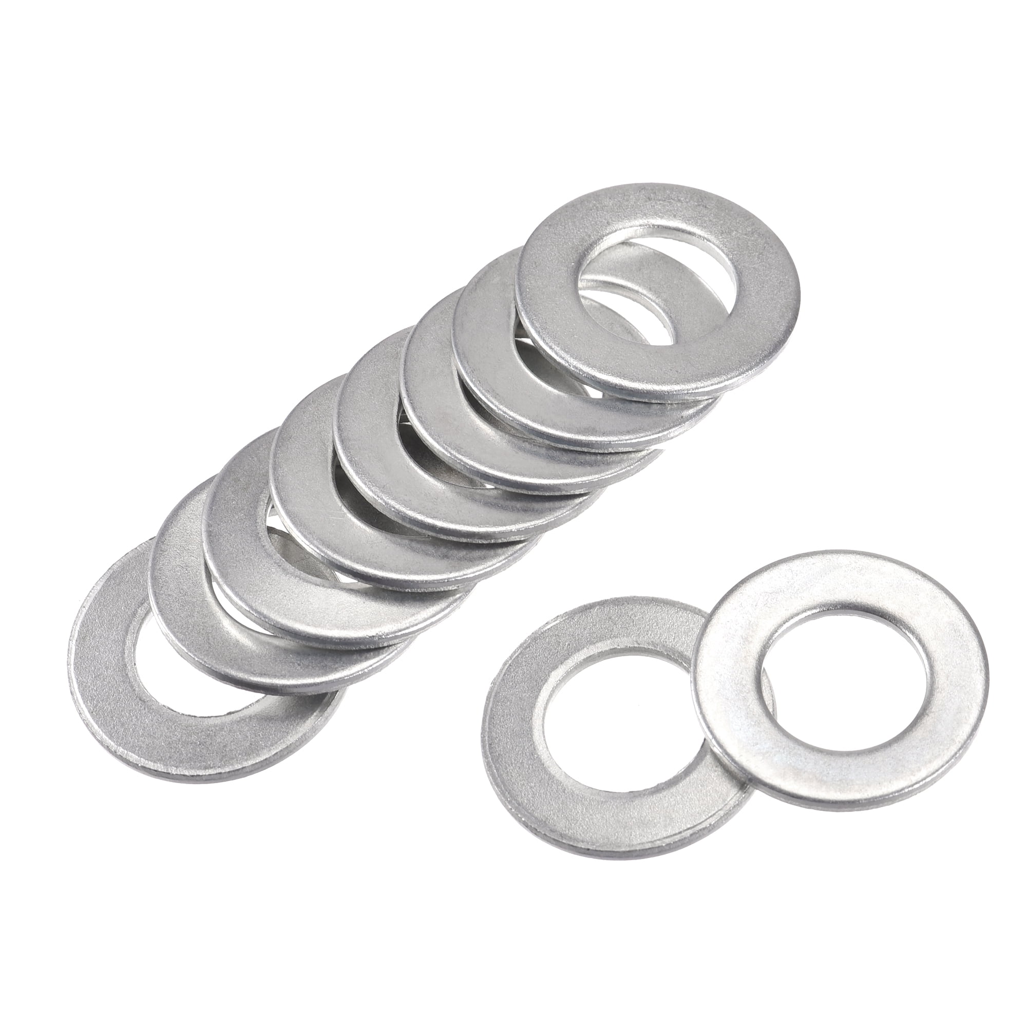 Uxcell 28mm x 15mm x 2mm Carbon Steel Flat Washer for Screw Bolt 25Pcs ...