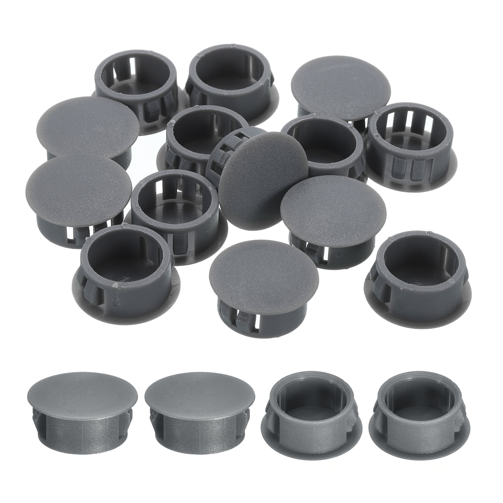 Uxcell 28pack 19mm(3/4")" Nylon Hole Plugs, Flush Type Panel Round Snap ...