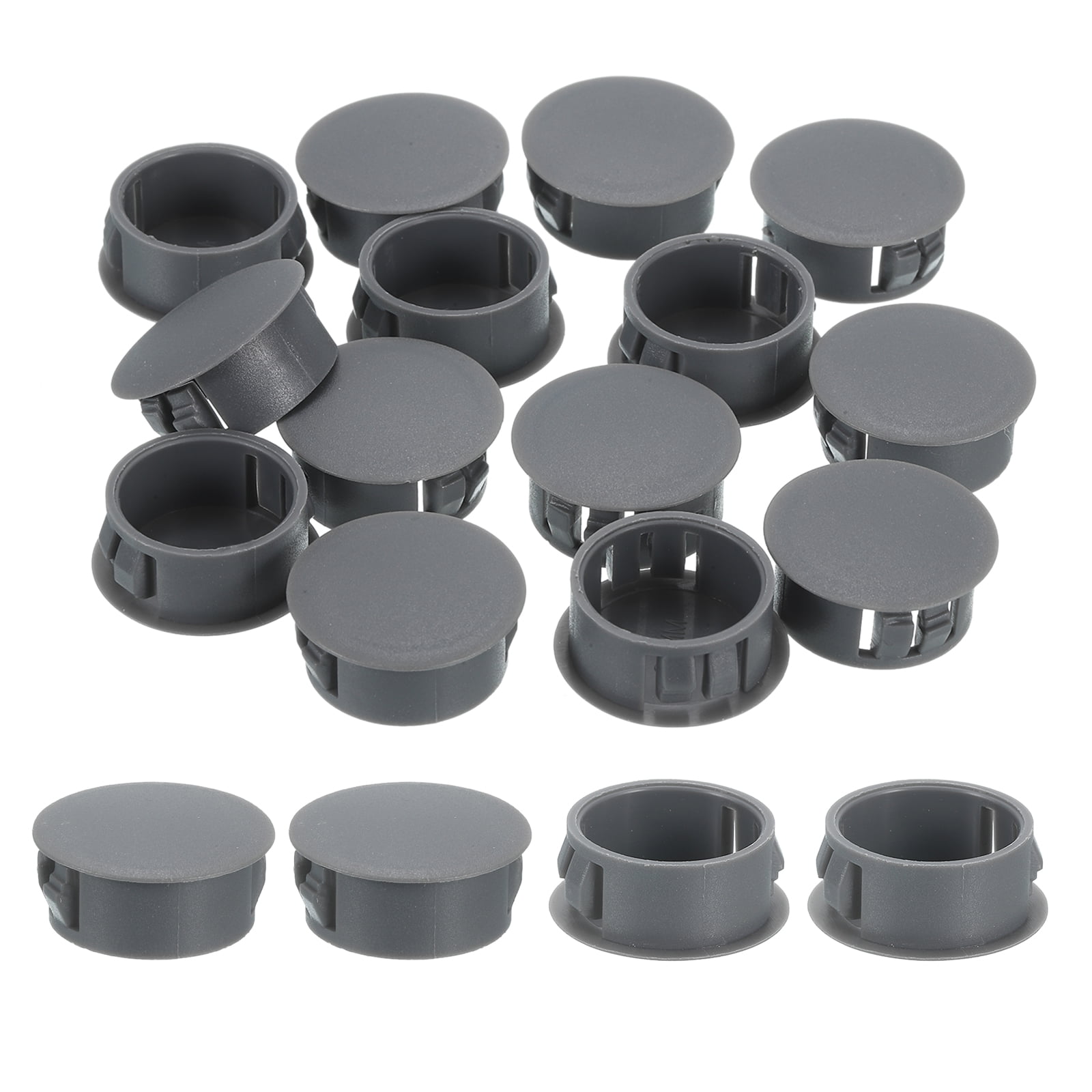 Uxcell 28pack 22mm(7/8") Nylon Hole Plugs, Flush Type Panel Round Snap ...
