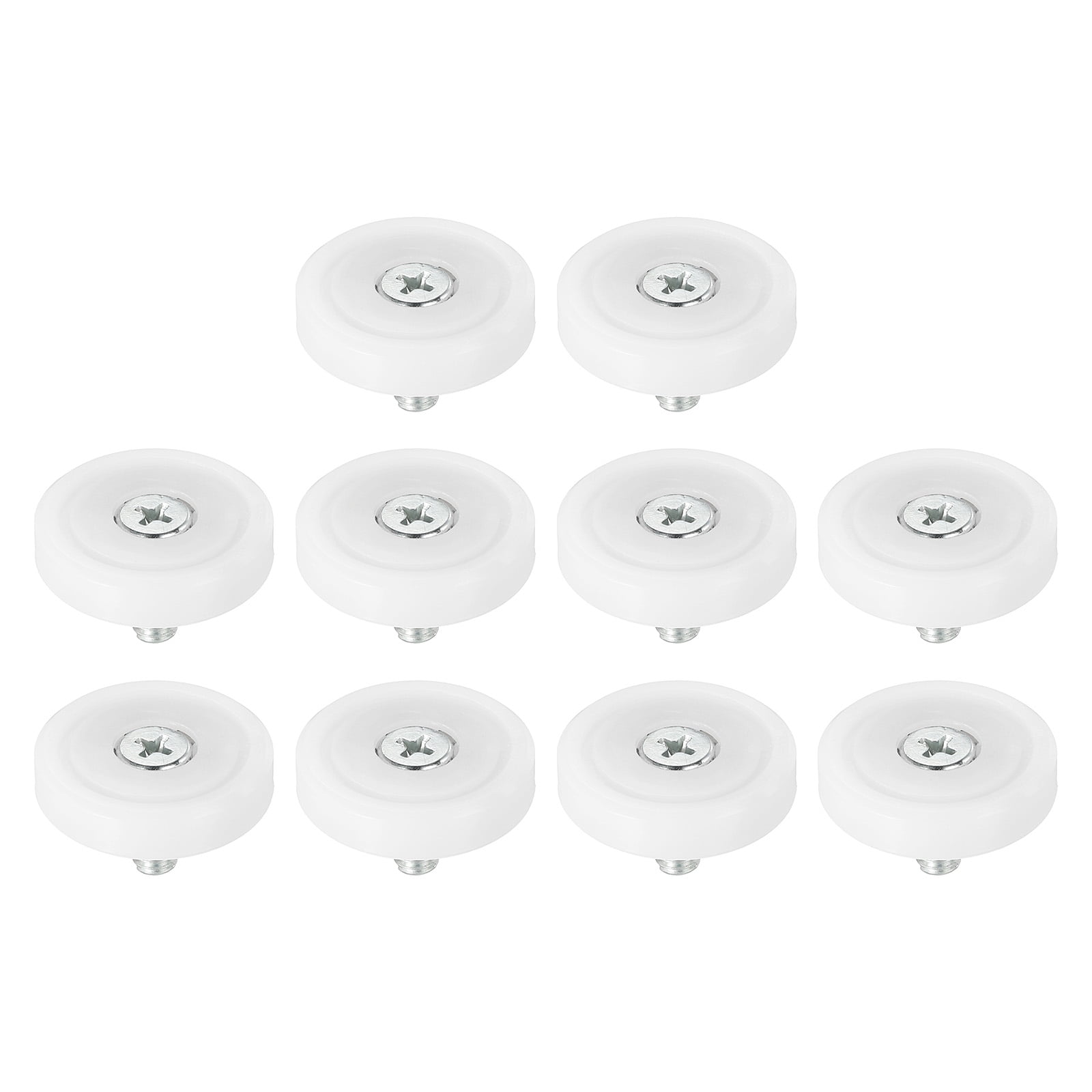 Uxcell 29mm Drawer Rollers, 10 Plastic Drawer Pulley Replacement Wheels ...