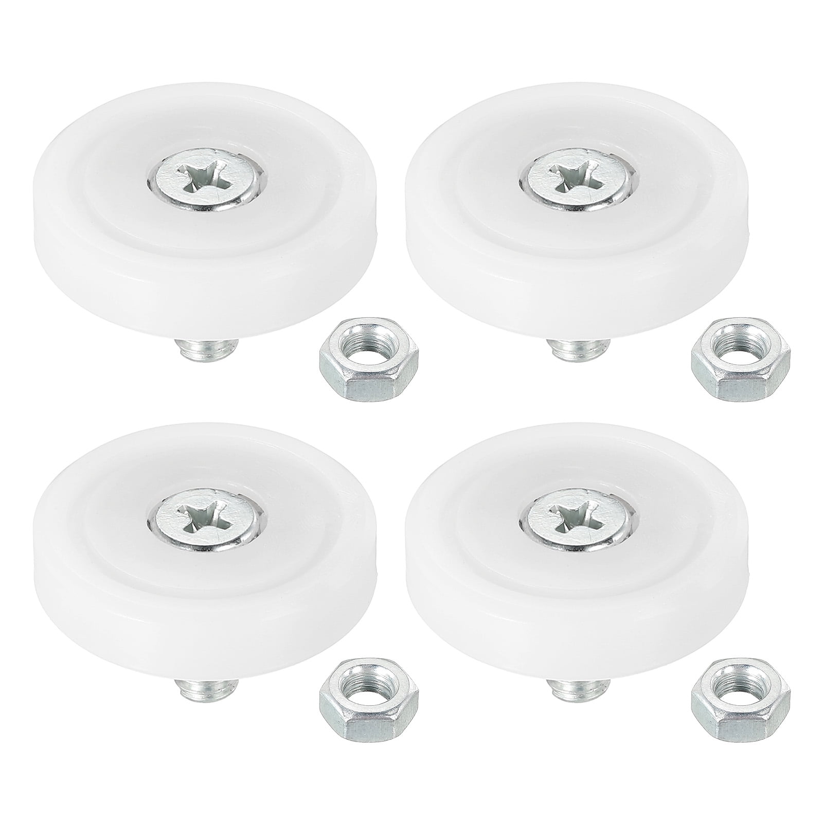 Uxcell 29mm Drawer Rollers, 4 Plastic Drawer Pulley Replacement Wheels ...