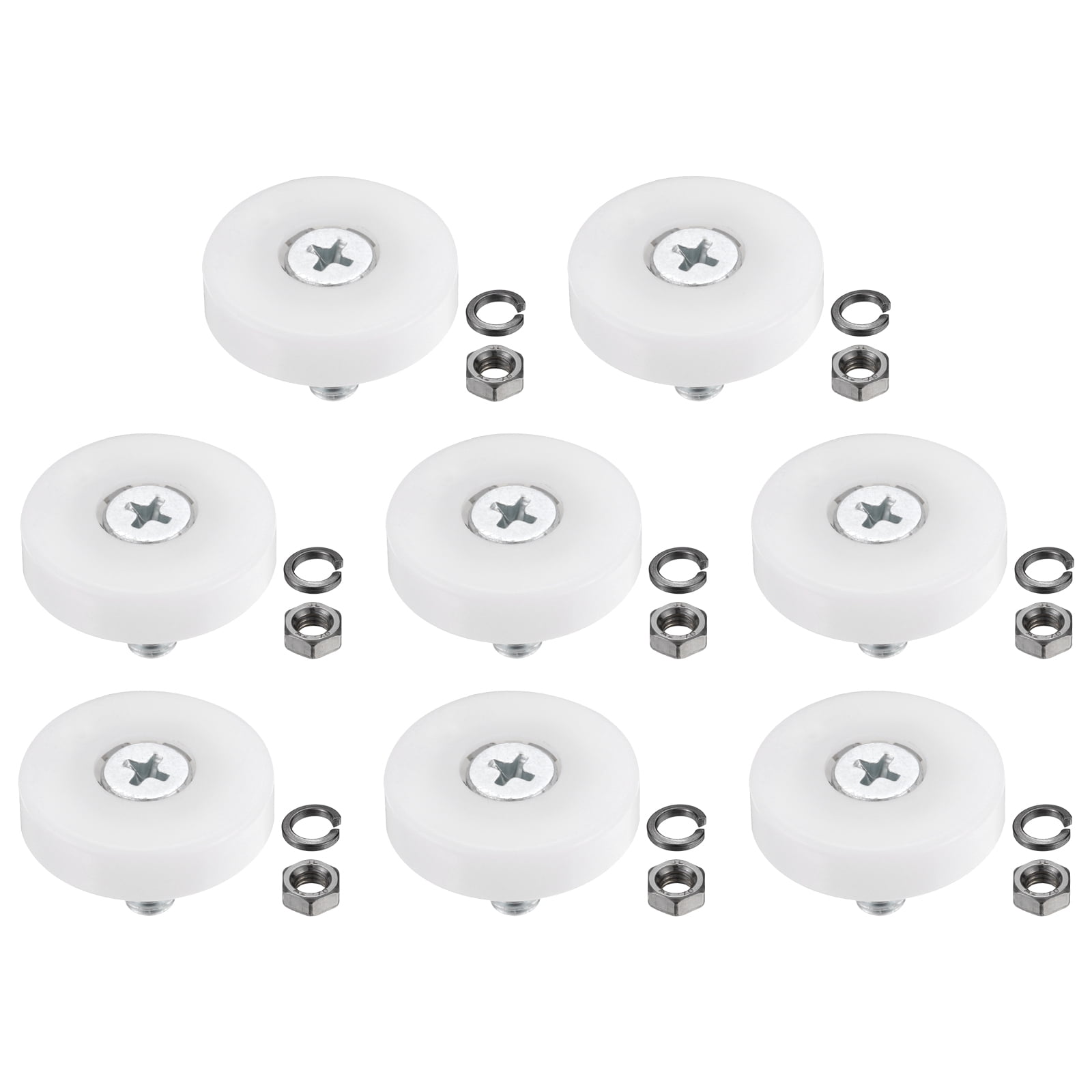 Uxcell 29mm Drawer Rollers, Nylon Positioning Pulleys with Spring ...