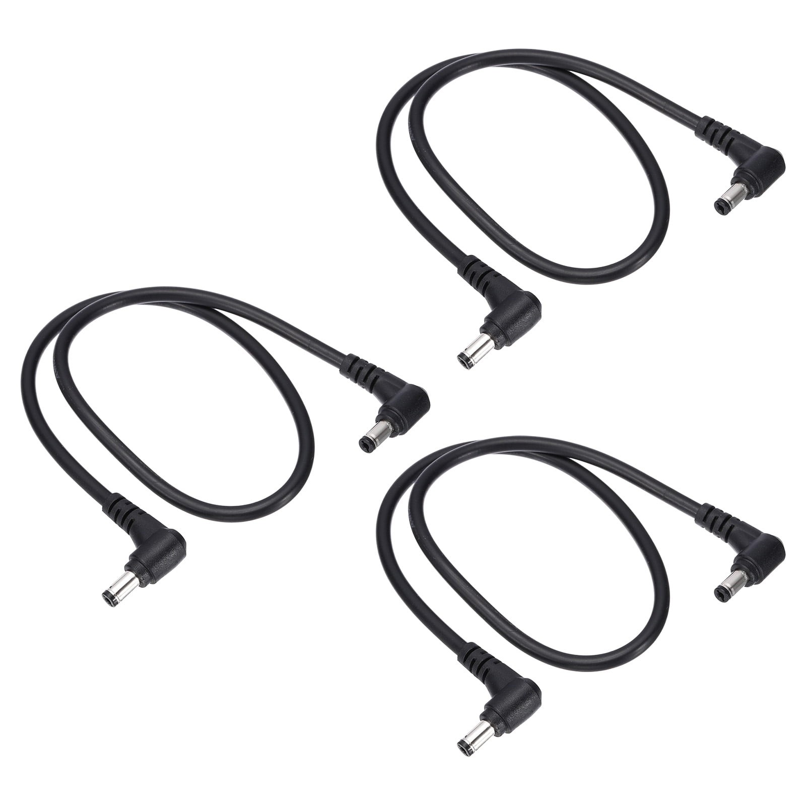 Uxcell 2Ft 5.5 x 2.1mm Male to Male DC Power Cable, 3Pcs 18AWG Wire ...