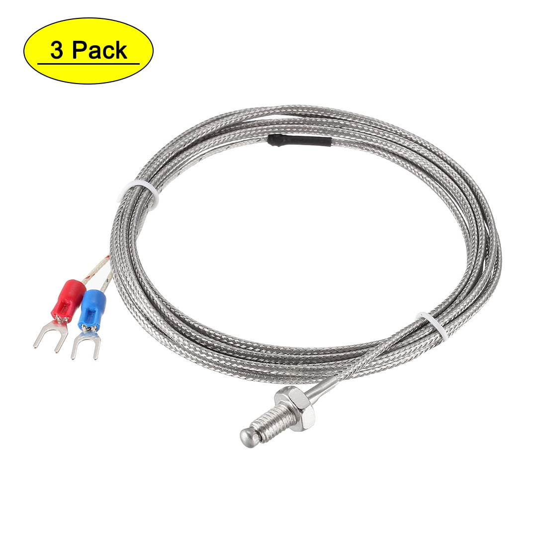Uxcell 2M Wire M6 Thread Stainless Steel K-Type Thermocouple ...