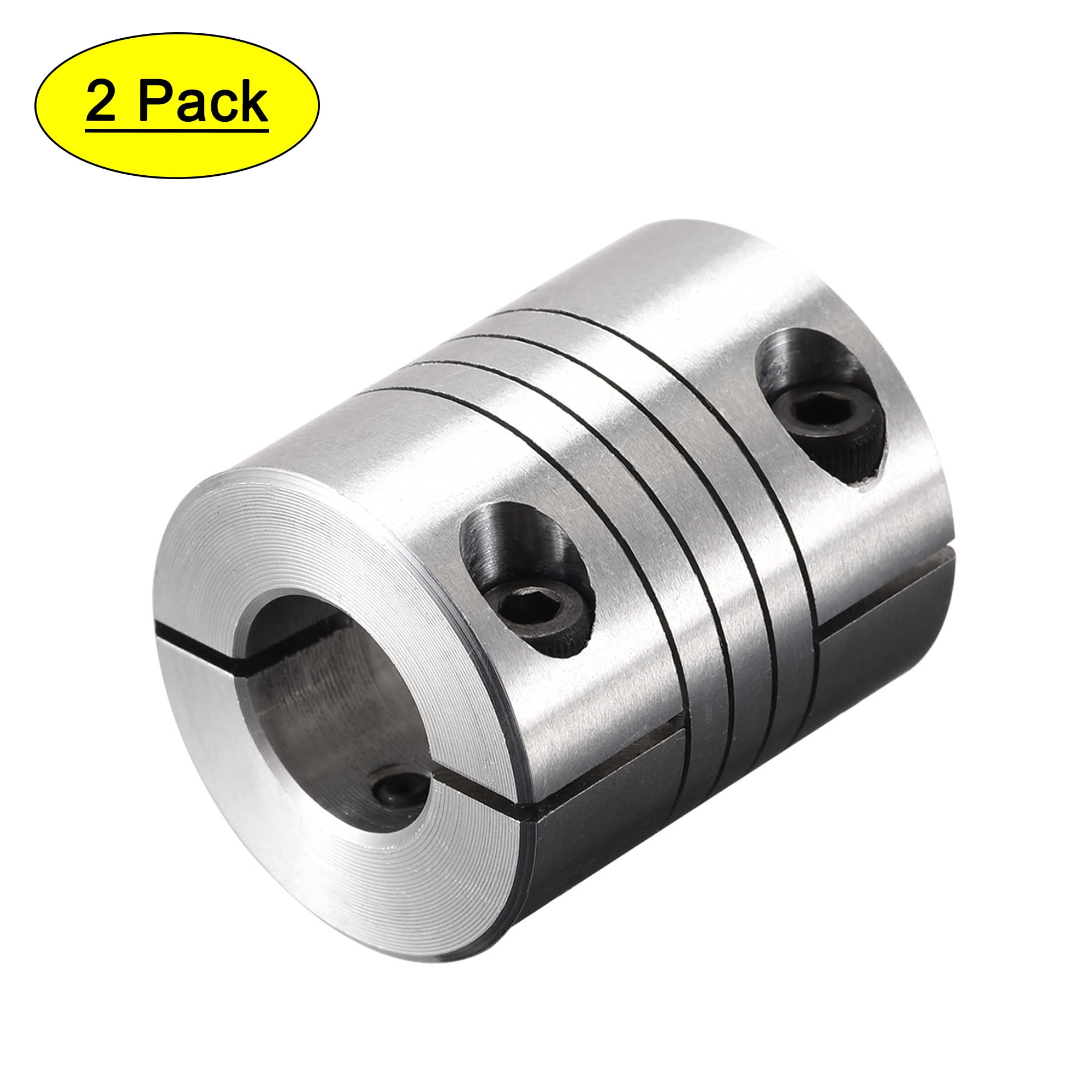 Uxcell 2PCS Motor Shaft 5mm to 12mm Helical Beam Coupler Coupling 25mm ...