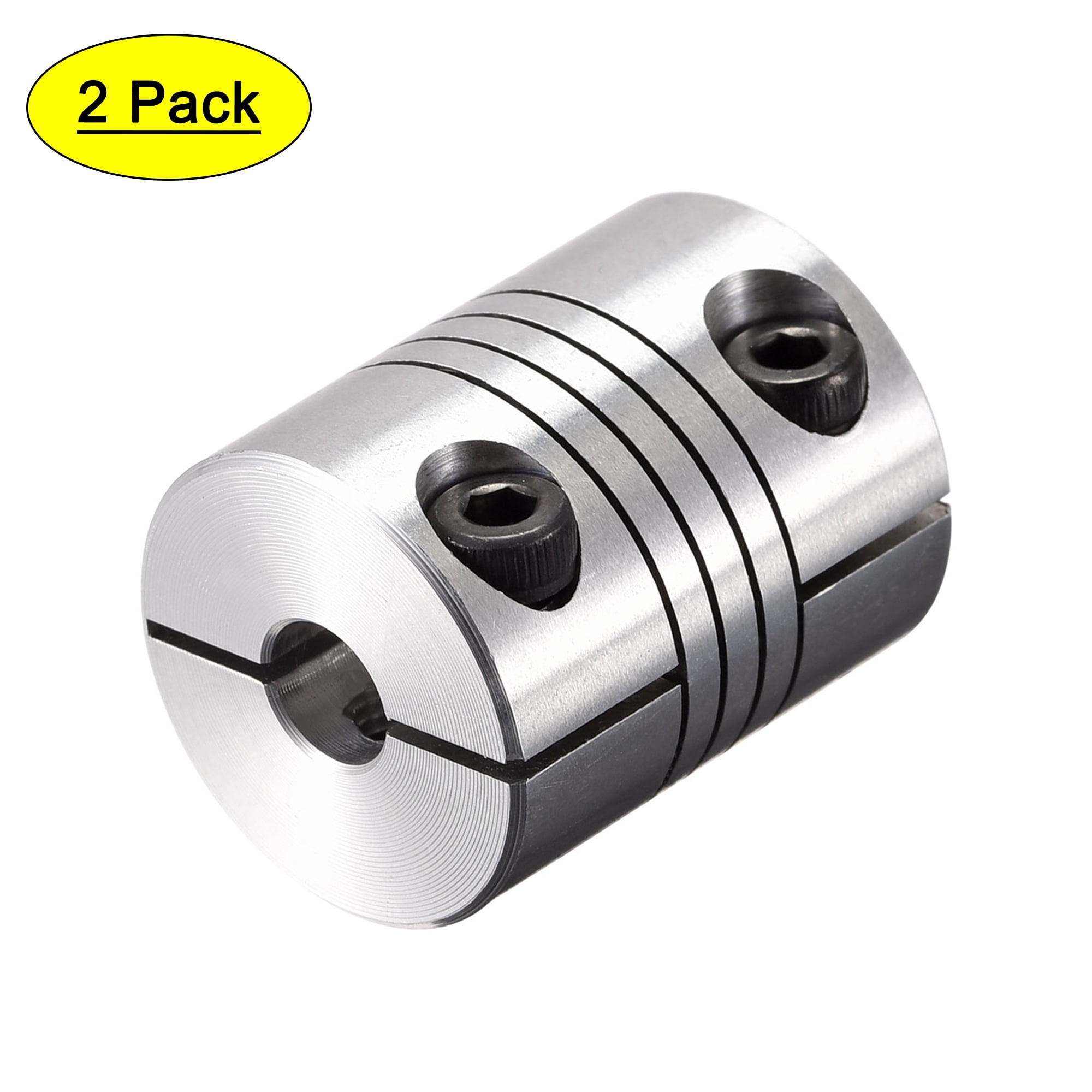 Uxcell 2PCS Motor Shaft 6mm to 6.35mm Helical Beam Coupler Coupling ...