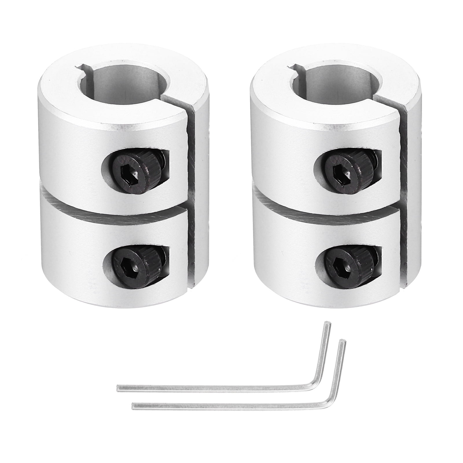 Uxcell 2PCS Shaft Coupling 10 to 10mm(ID) 25mm(L) Aluminum Alloy Shaft ...