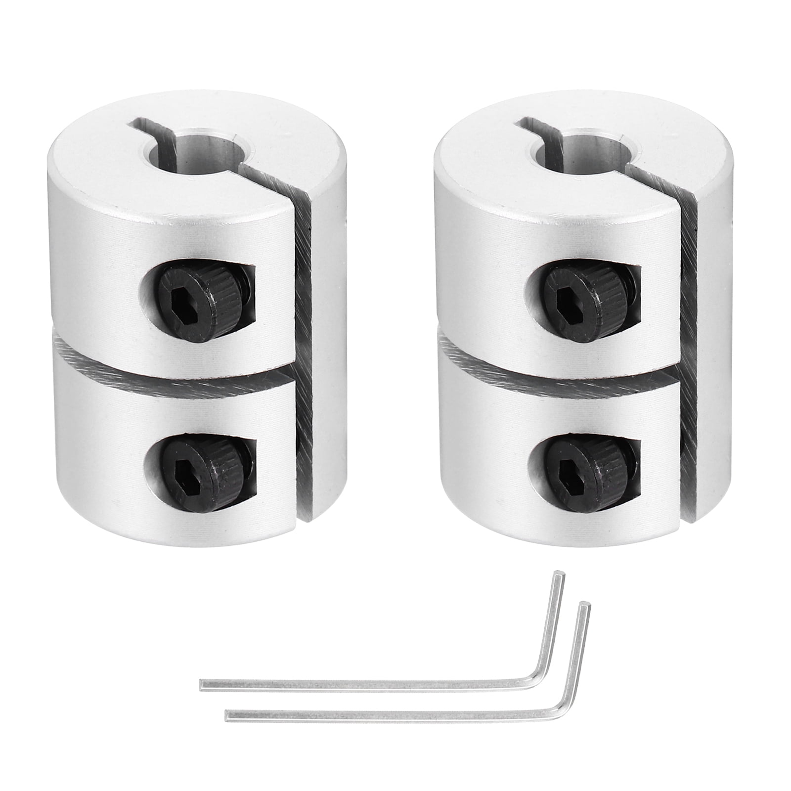 Uxcell 2PCS Shaft Coupling 6.35 to 10mm(ID) 25mm(L) Aluminum Alloy ...
